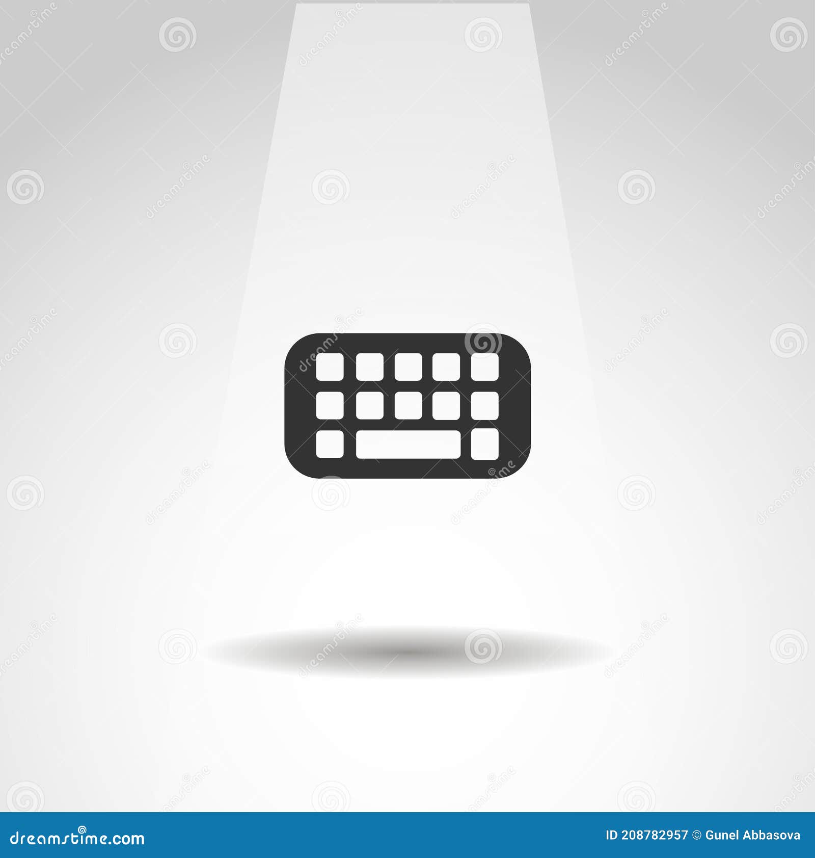 Keyboard Vector Icon Qwerty Keyboard Simple Icon Stock Vector ...