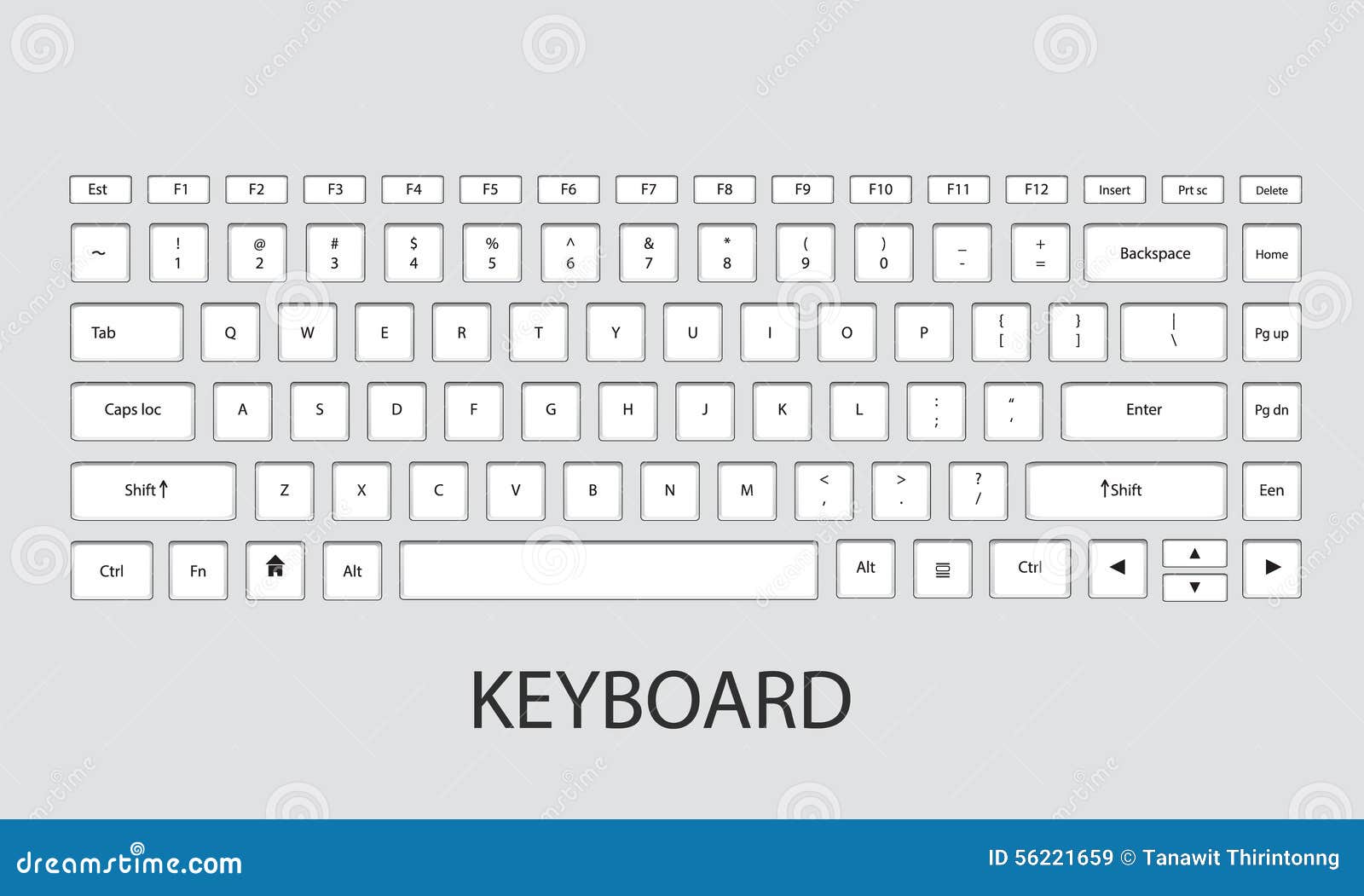 Keyboard Vector Illustration Stock Vector - Illustration of laptop ...