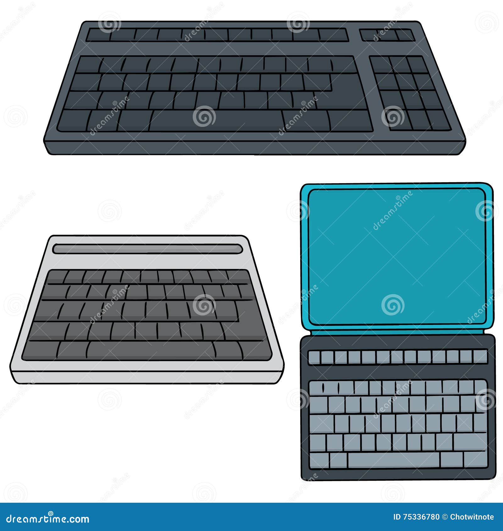 Keyboard stock vector. Illustration of icon, business - 75336780