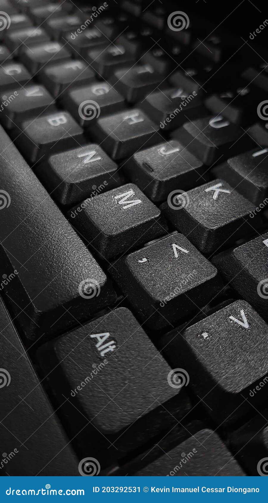 Keyboard view from a pc stock image. Image of view, alphabet - 203292531