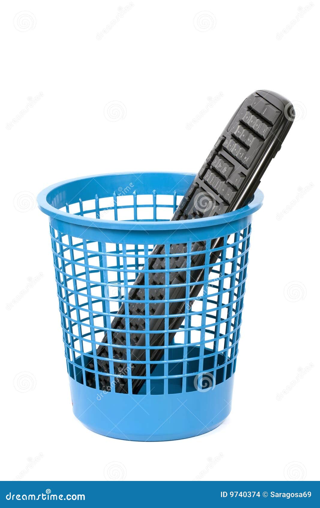 Keyboard in a Waste Basket stock photo. Image of office - 9740374
