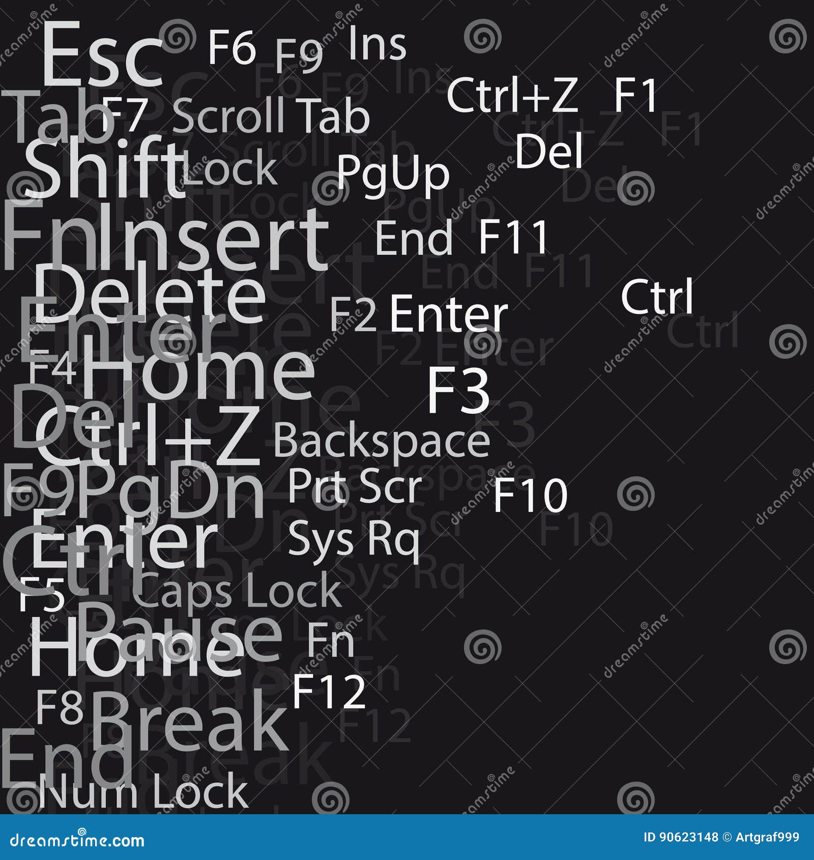 Keyboard Windows Text Composition Abstract Background Stock ...