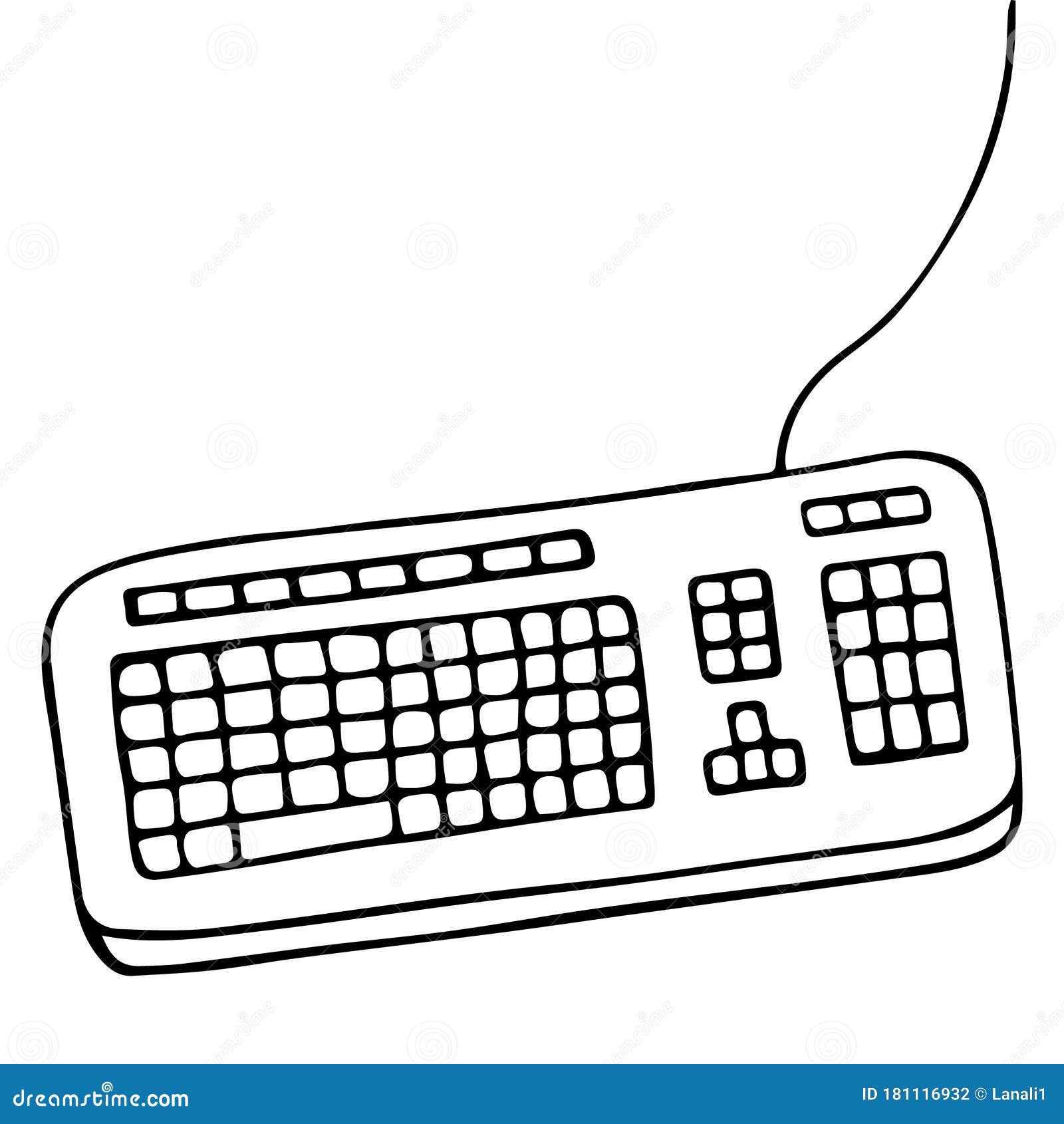 Keyboard. a Wired Device for Entering Information into a Computer. the ...