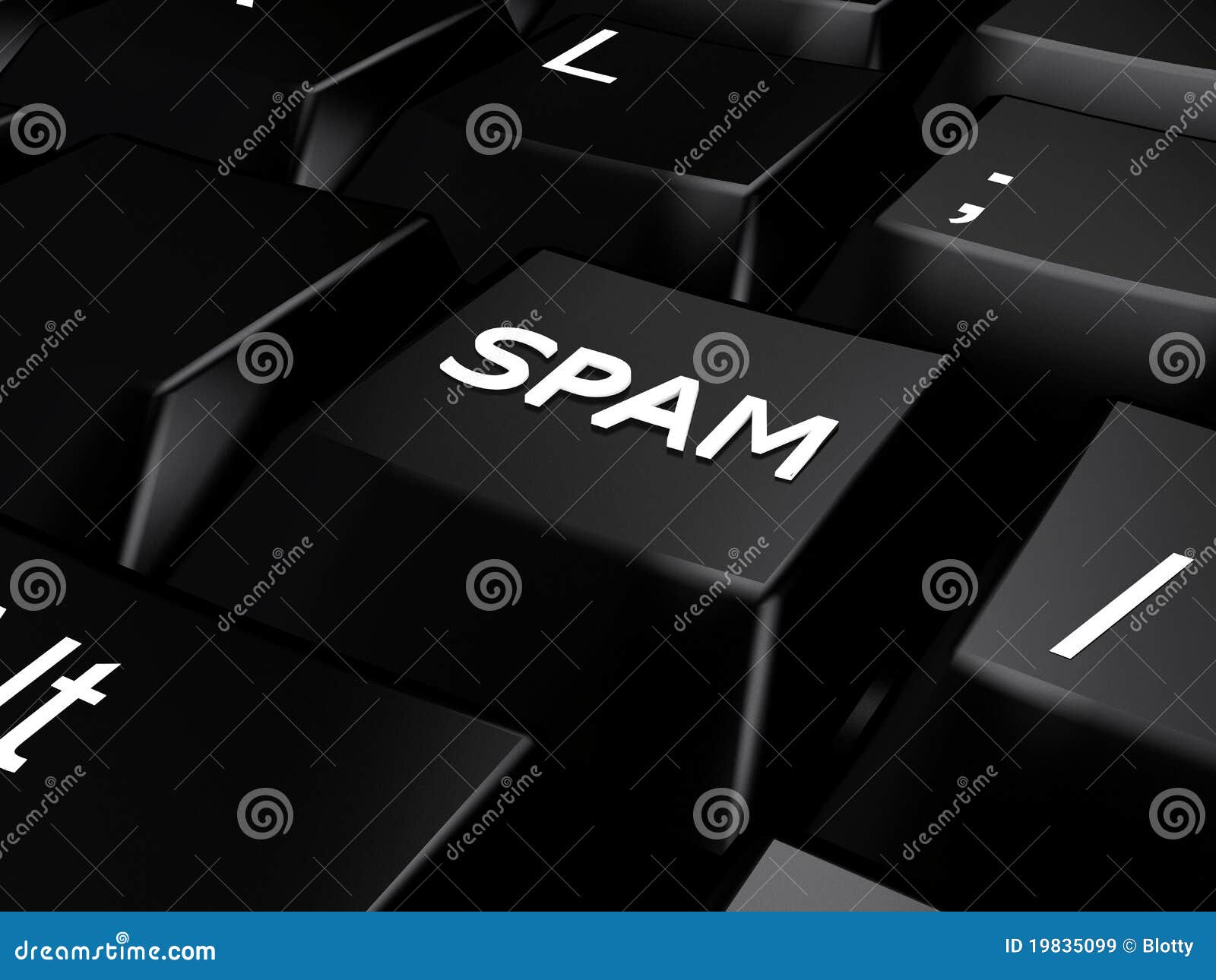 Keyboard with word spam stock illustration. Illustration of cyberspace ...