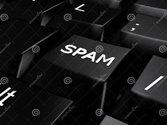 Keyboard with word spam stock illustration. Illustration of cyberspace ...