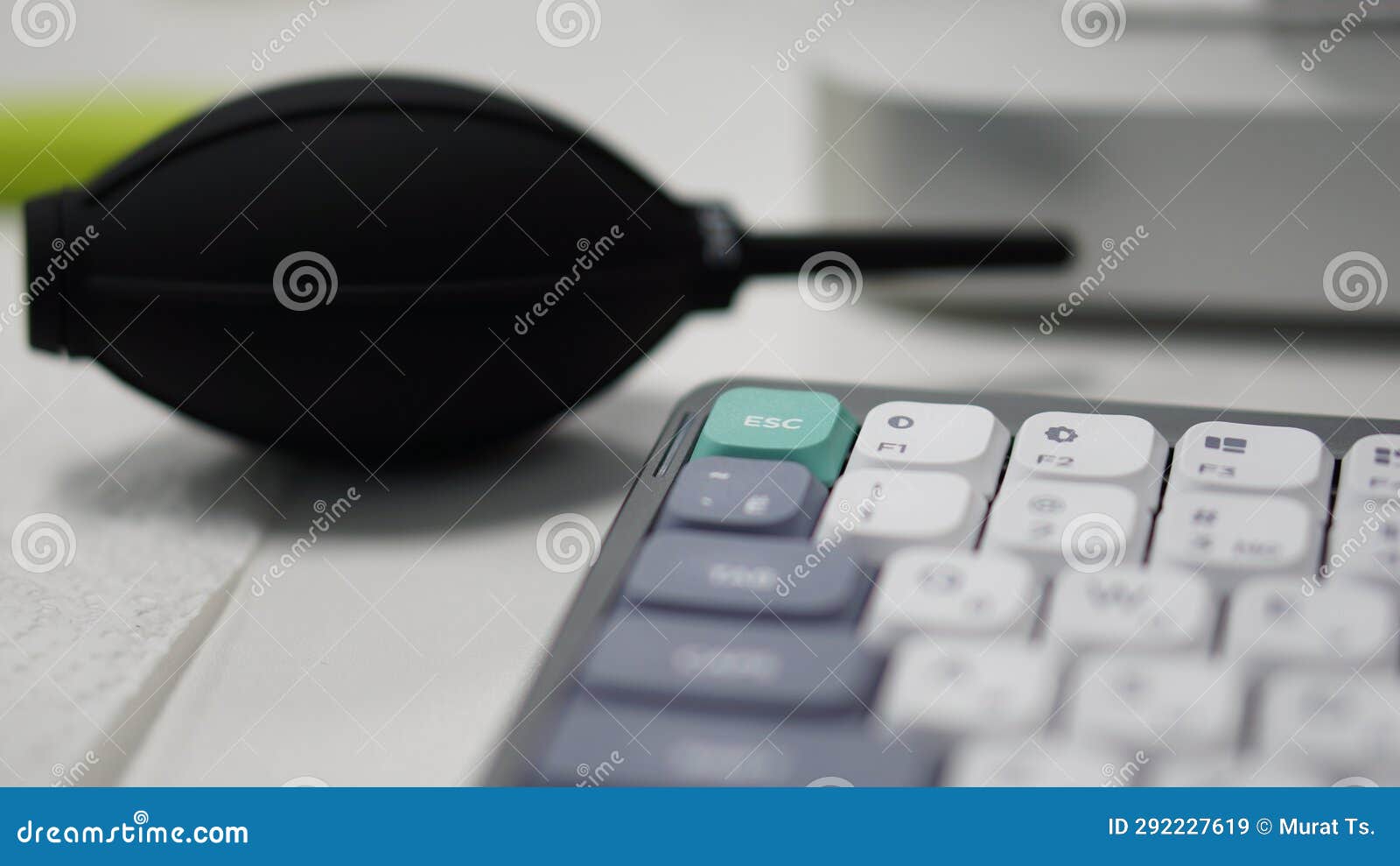 Keyboard on a working desk stock image. Image of style - 292227619
