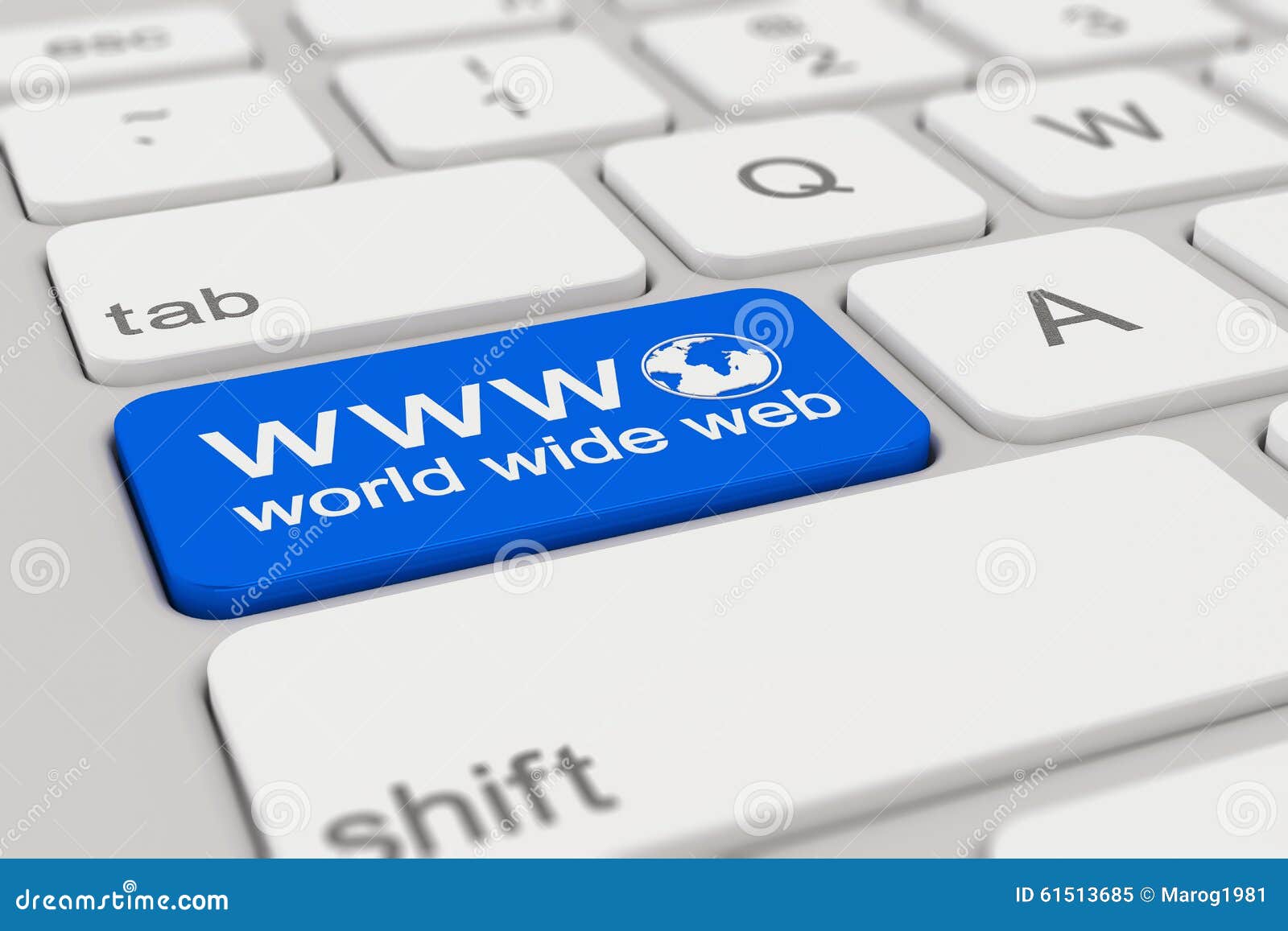 Keyboard - Www - World Wide Web - Blue Stock Illustration ...
