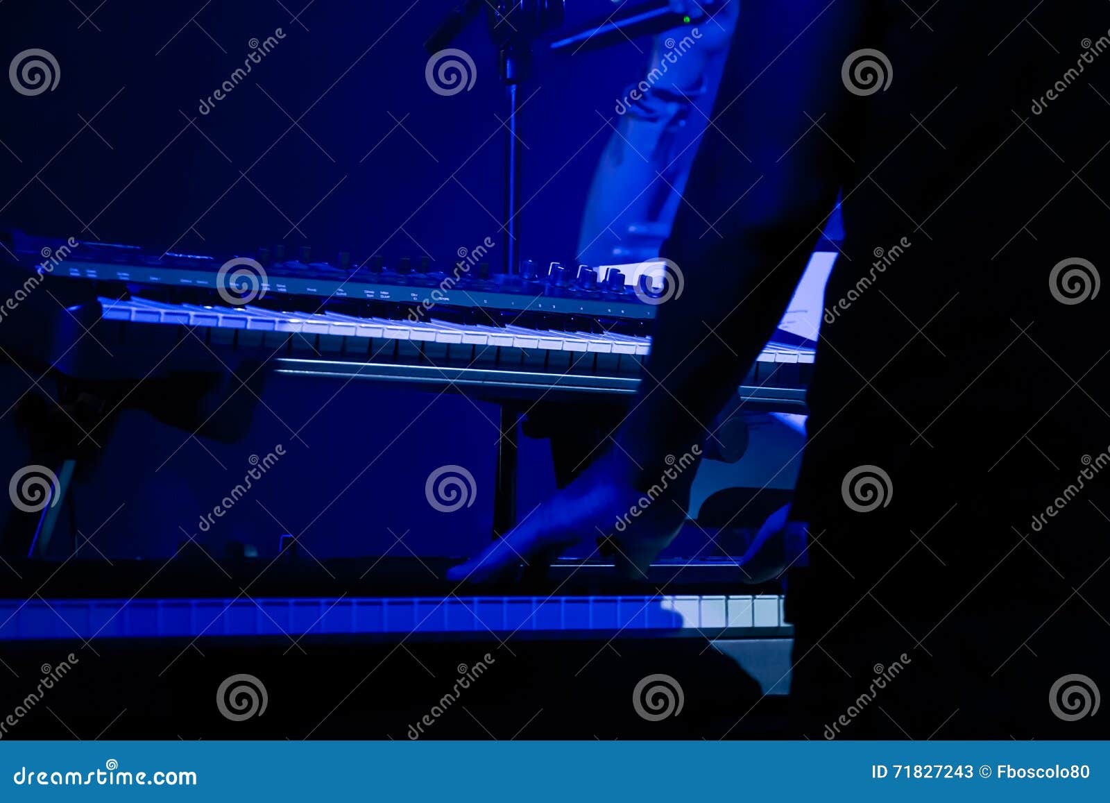 Keyboarder stock image. Image of closeup, blue, digital - 71827243