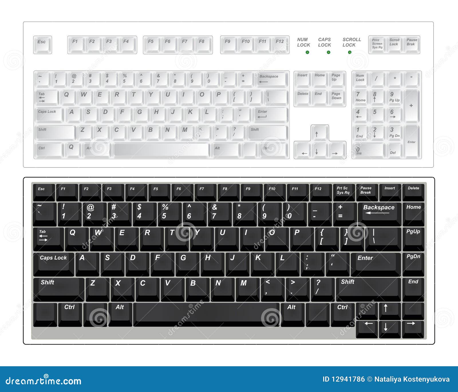 Keyboards stock vector. Illustration of industry, keypad - 12941786