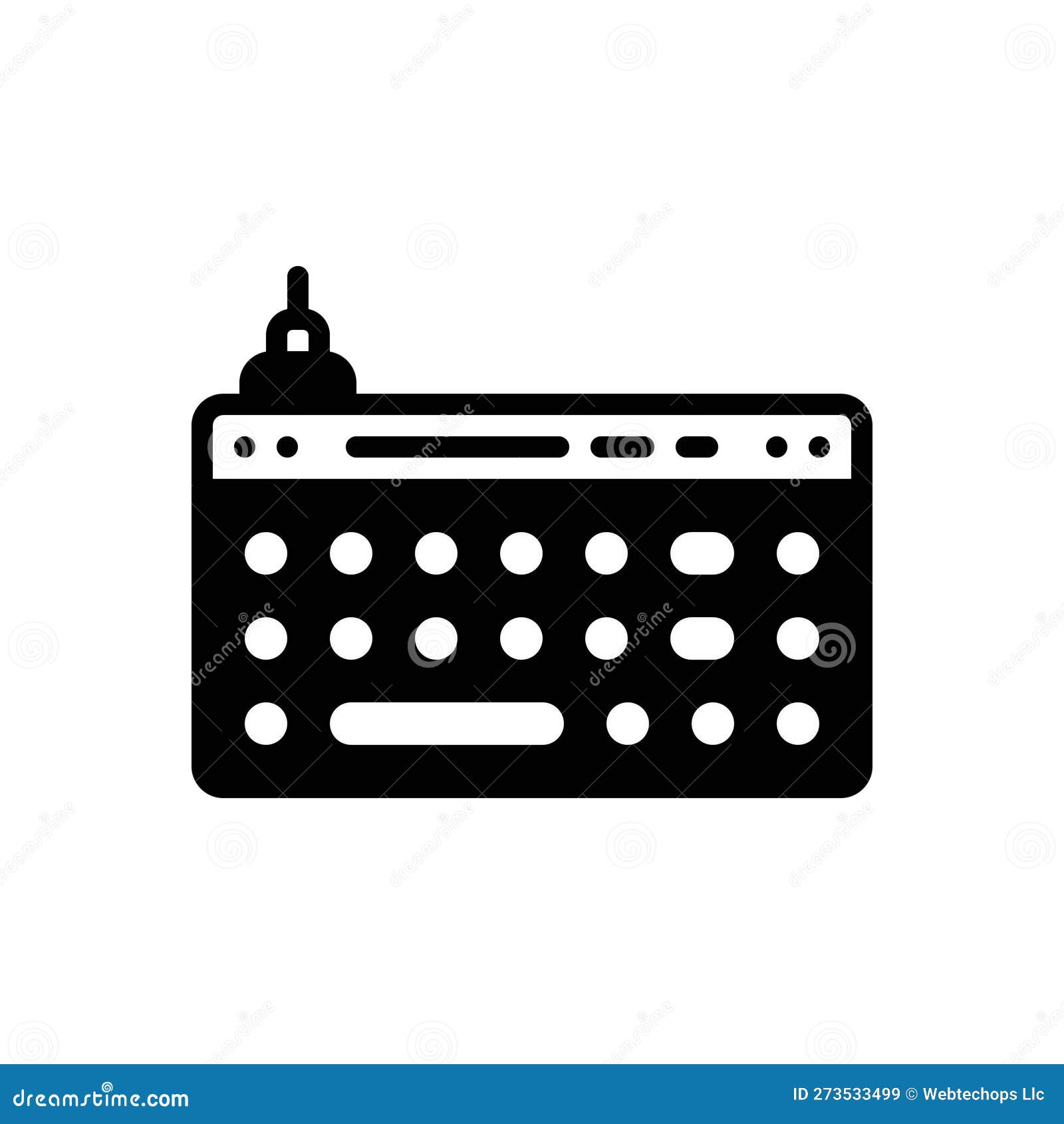 Black Solid Icon for Keyboards, Hardware and Fingerboard Stock Vector ...