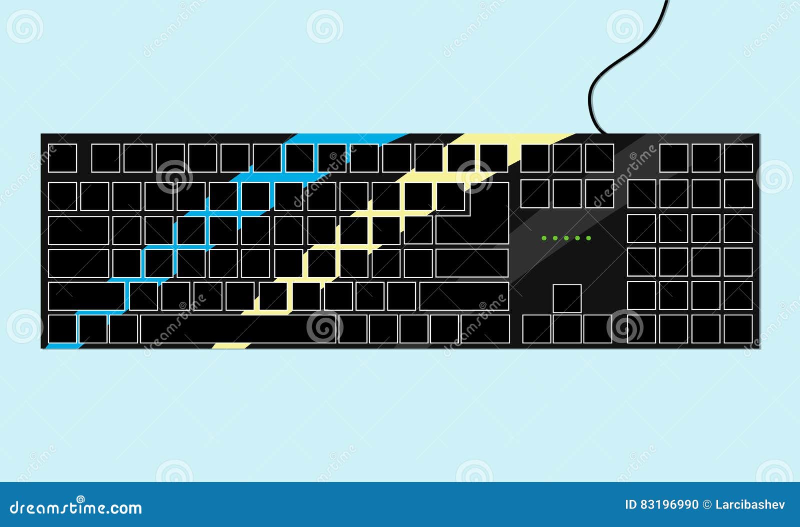 Keybord stock vector. Illustration of peripheral, technology - 83196990