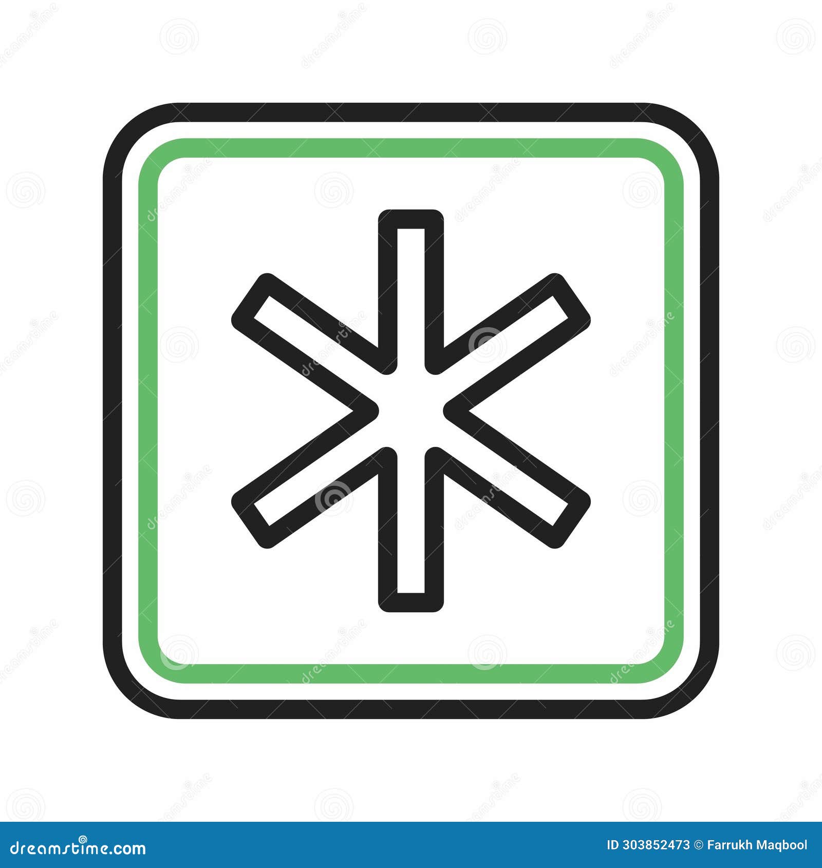 Keycap Asterisk Icon Vector Image. Stock Vector - Illustration of ...