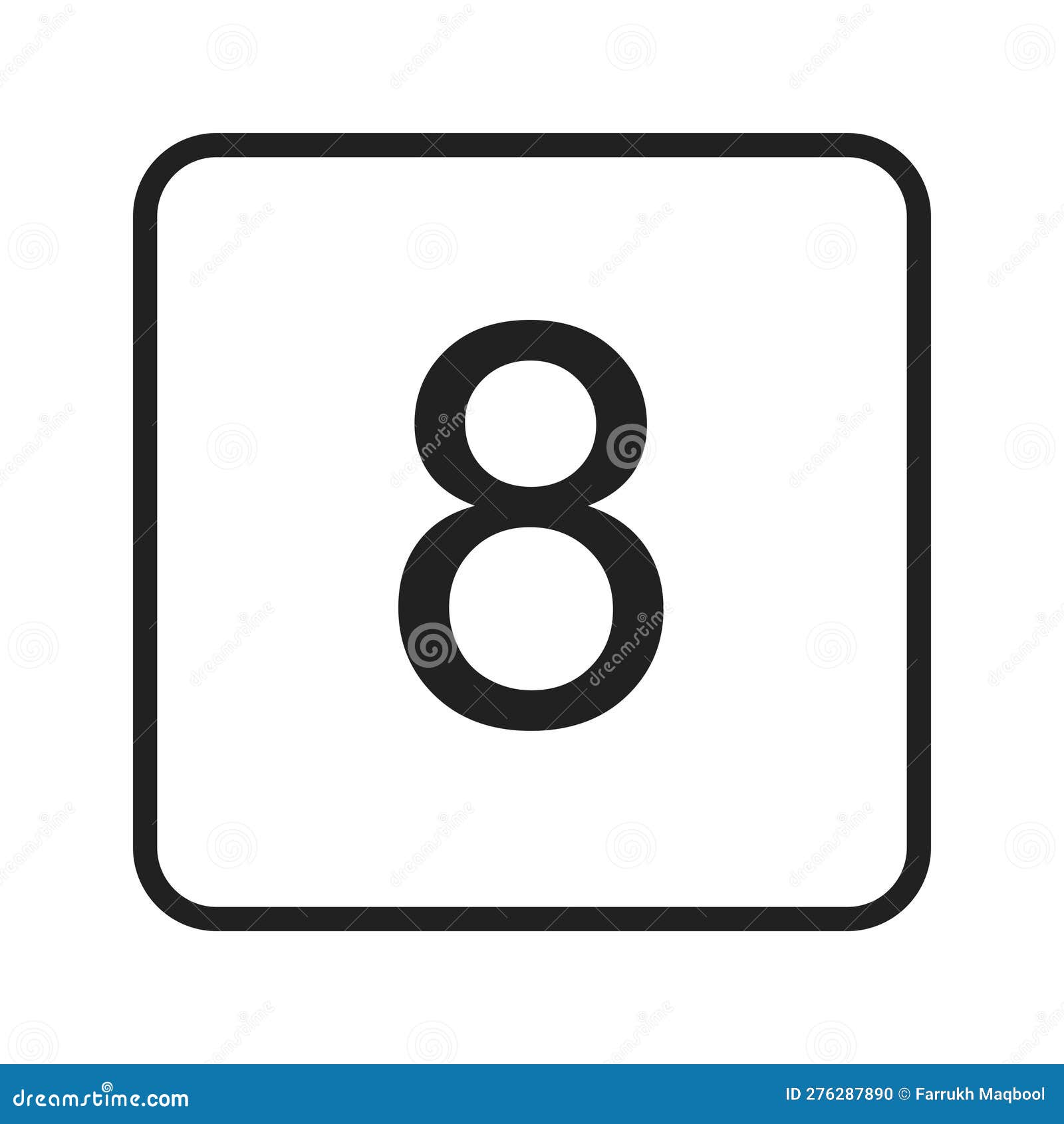 Keycap Digit Eight Icon Vector Image. Suitable for Mobile Apps, Web ...