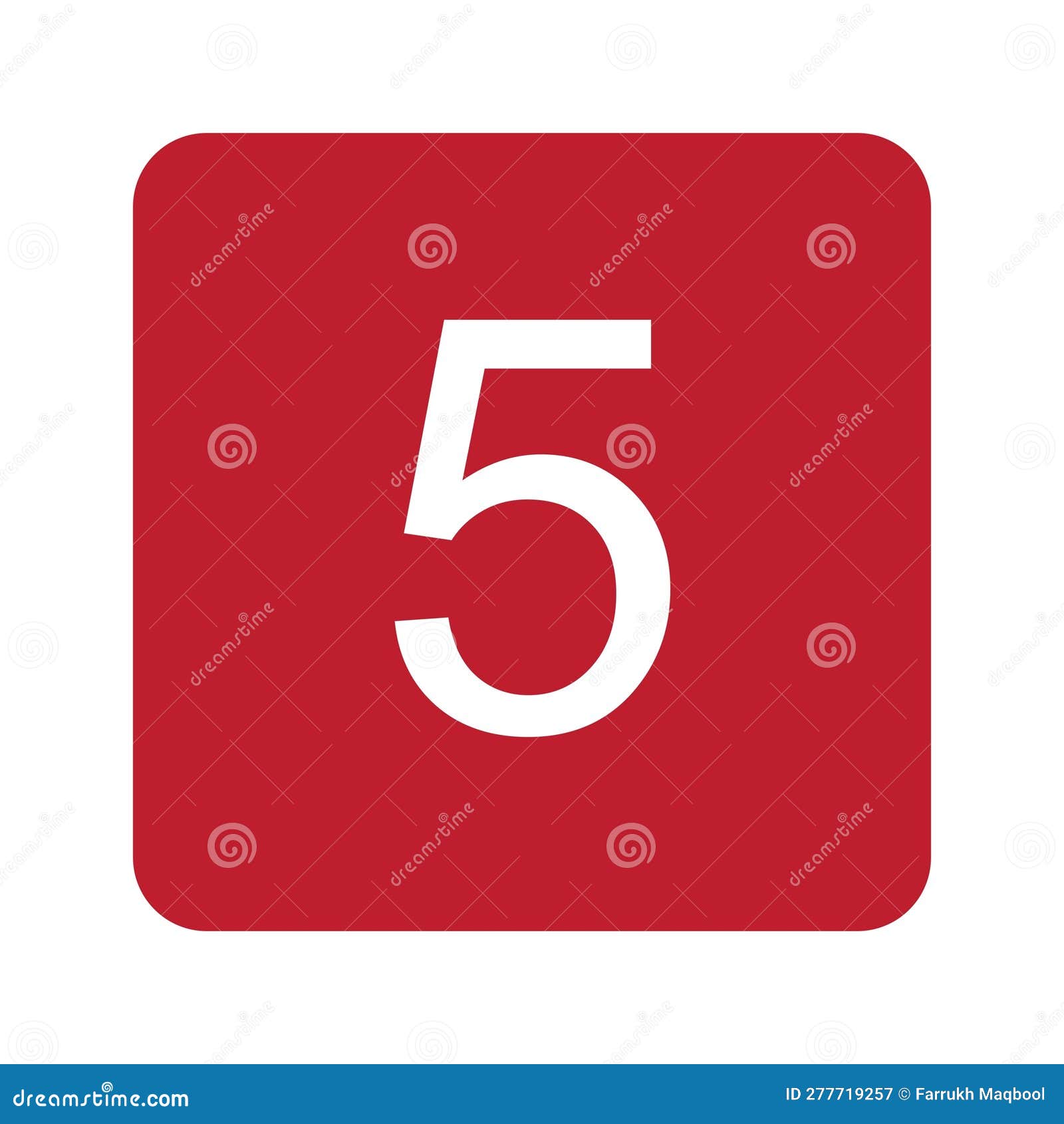 Keycap Digit Five Icon Image. Stock Illustration - Illustration of ...