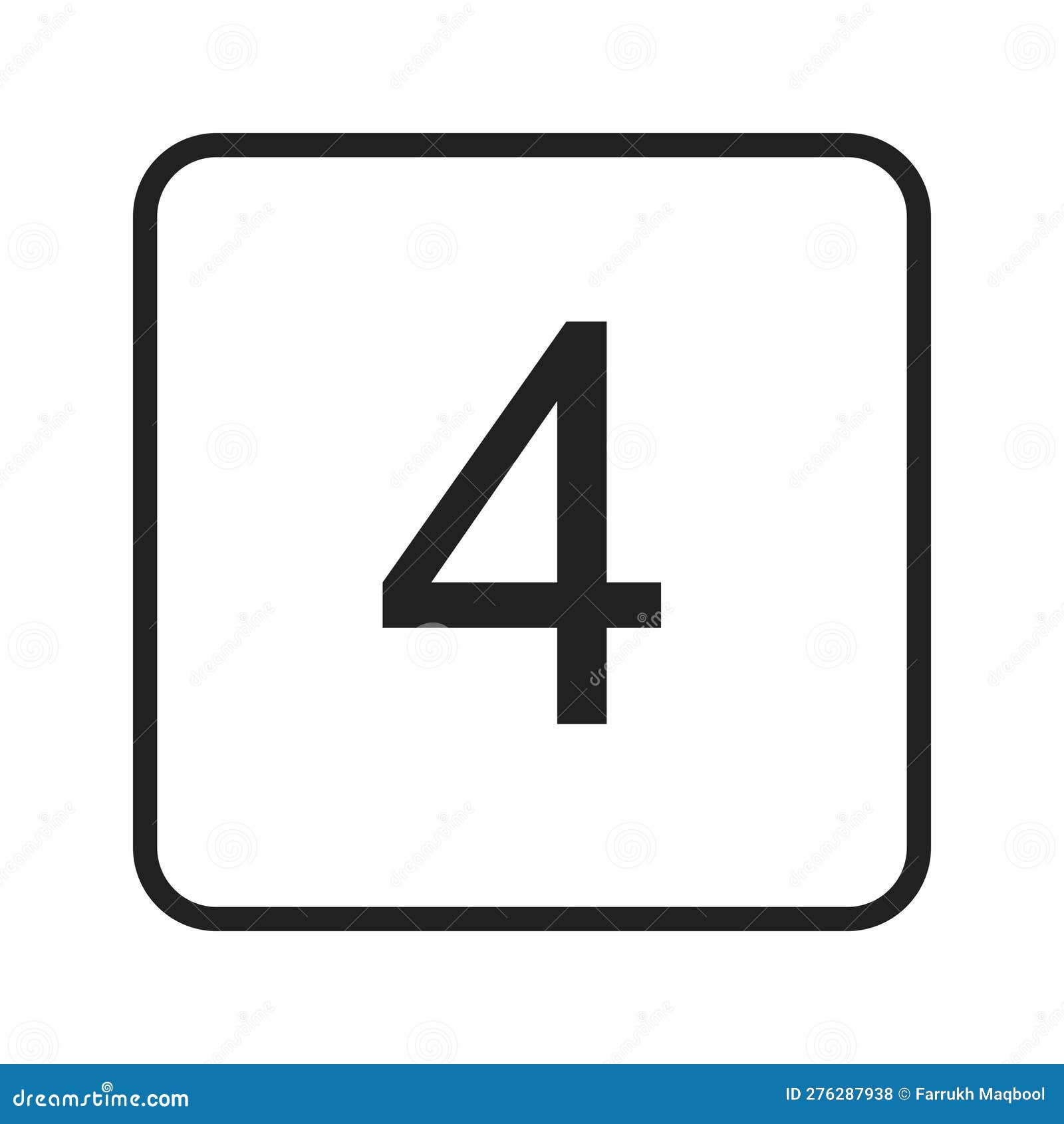 Keycap Digit Four Icon Vector Image. Suitable for Mobile Apps, Web Apps ...