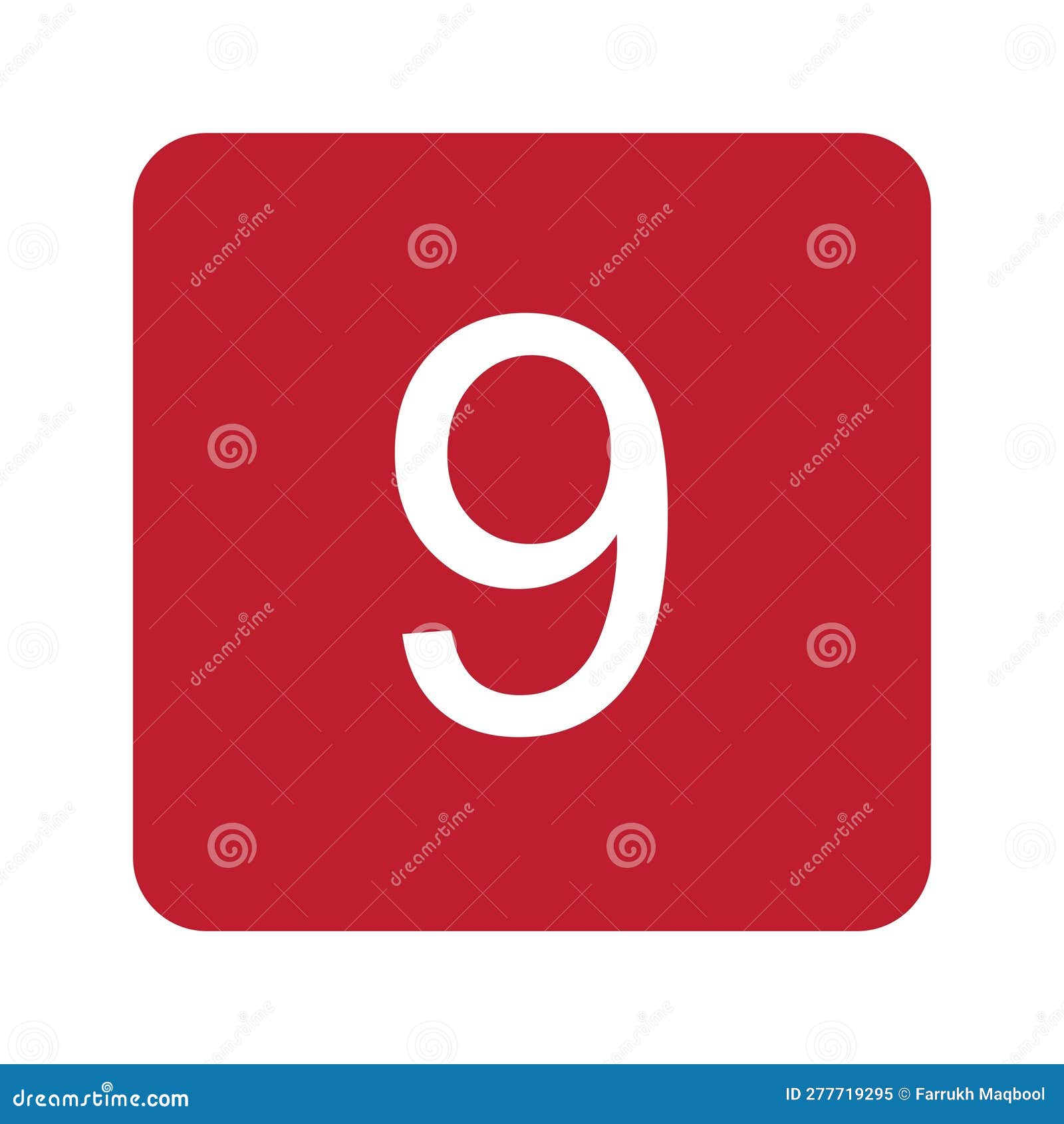 Keycap Digit Nine Icon Image. Stock Illustration - Illustration of ...