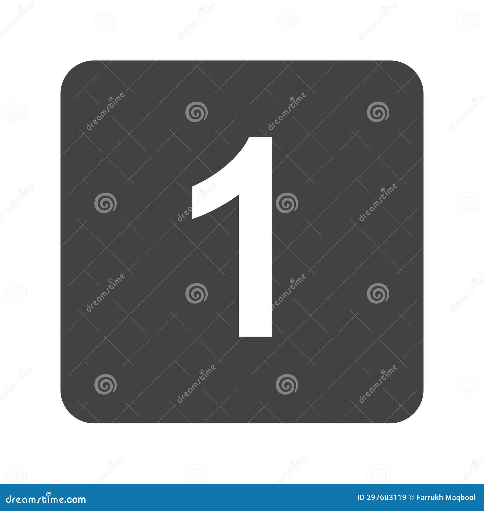 Keycap Digit One Icon Vector Image. Stock Illustration - Illustration ...