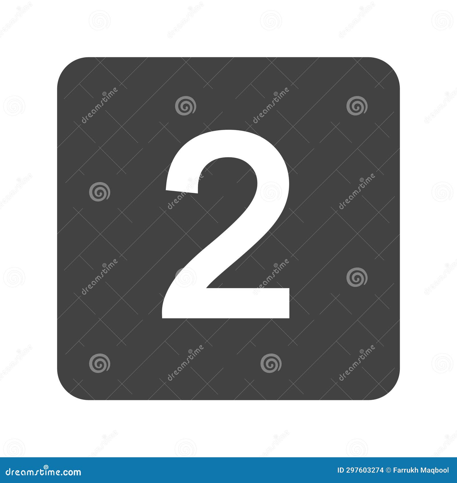 Keycap Digit Two Icon Vector Image. Stock Vector - Illustration of ...