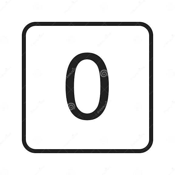 Keycap Digit Zero Icon Vector Image Suitable For Mobile Apps Web Apps And Print Media Stock