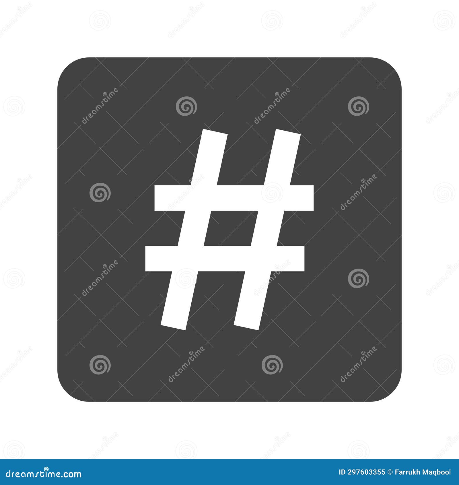 Keycap Number Sign Icon Vector Image. Stock Vector - Illustration of ...
