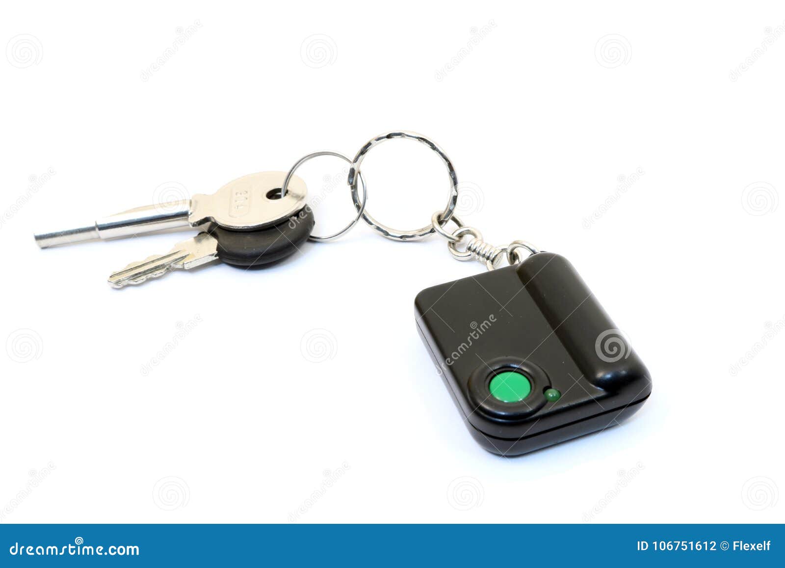 Keychain with Button for Calling Security. Button for Fast Mobile Help ...
