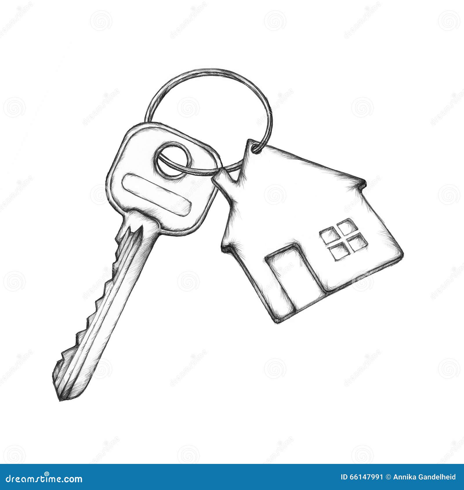 Keychain for the home stock illustration. Illustration of purchase ...