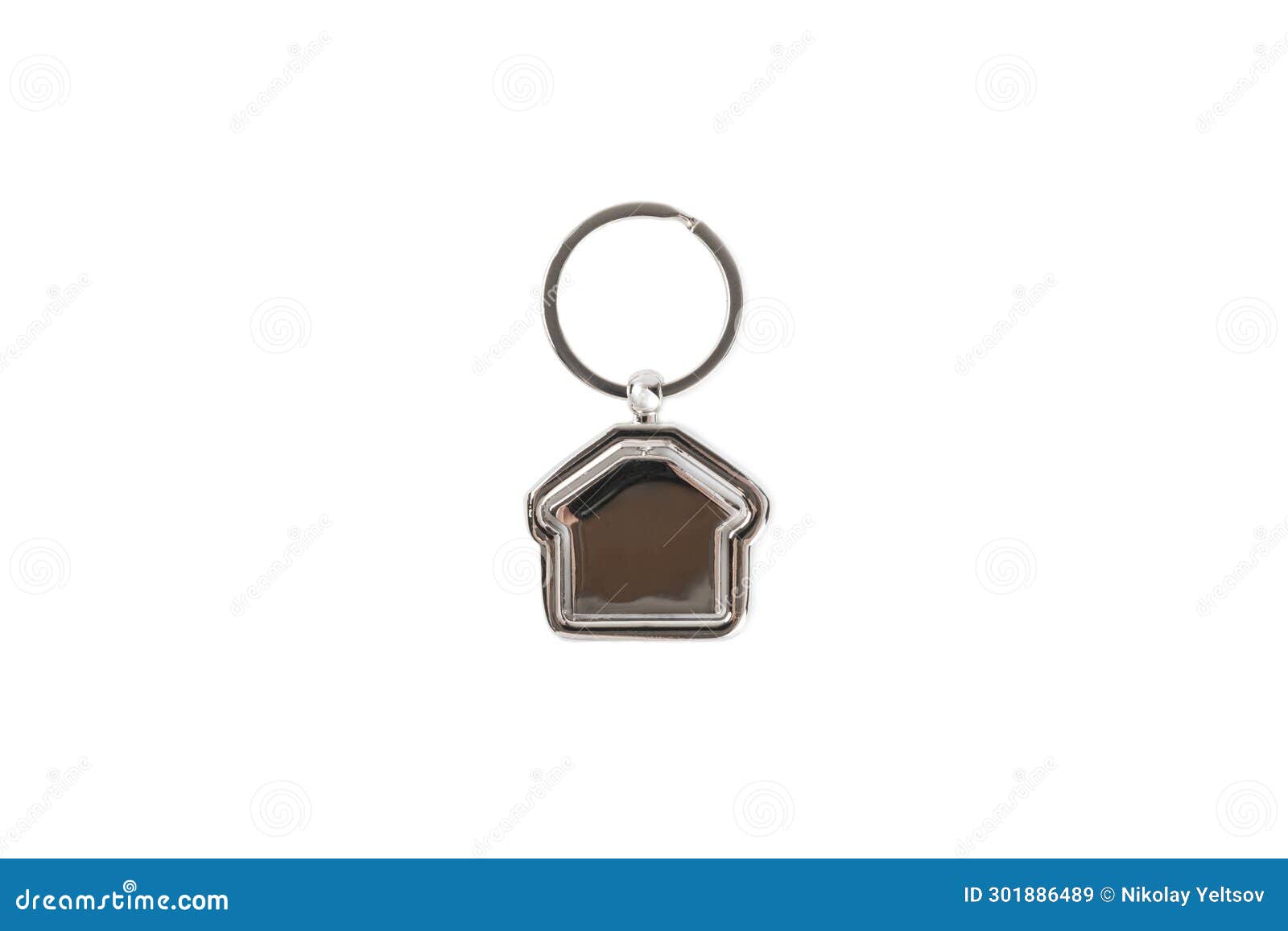 Keychain in the Shape of a House with a Key Ring Isolated Stock Image ...