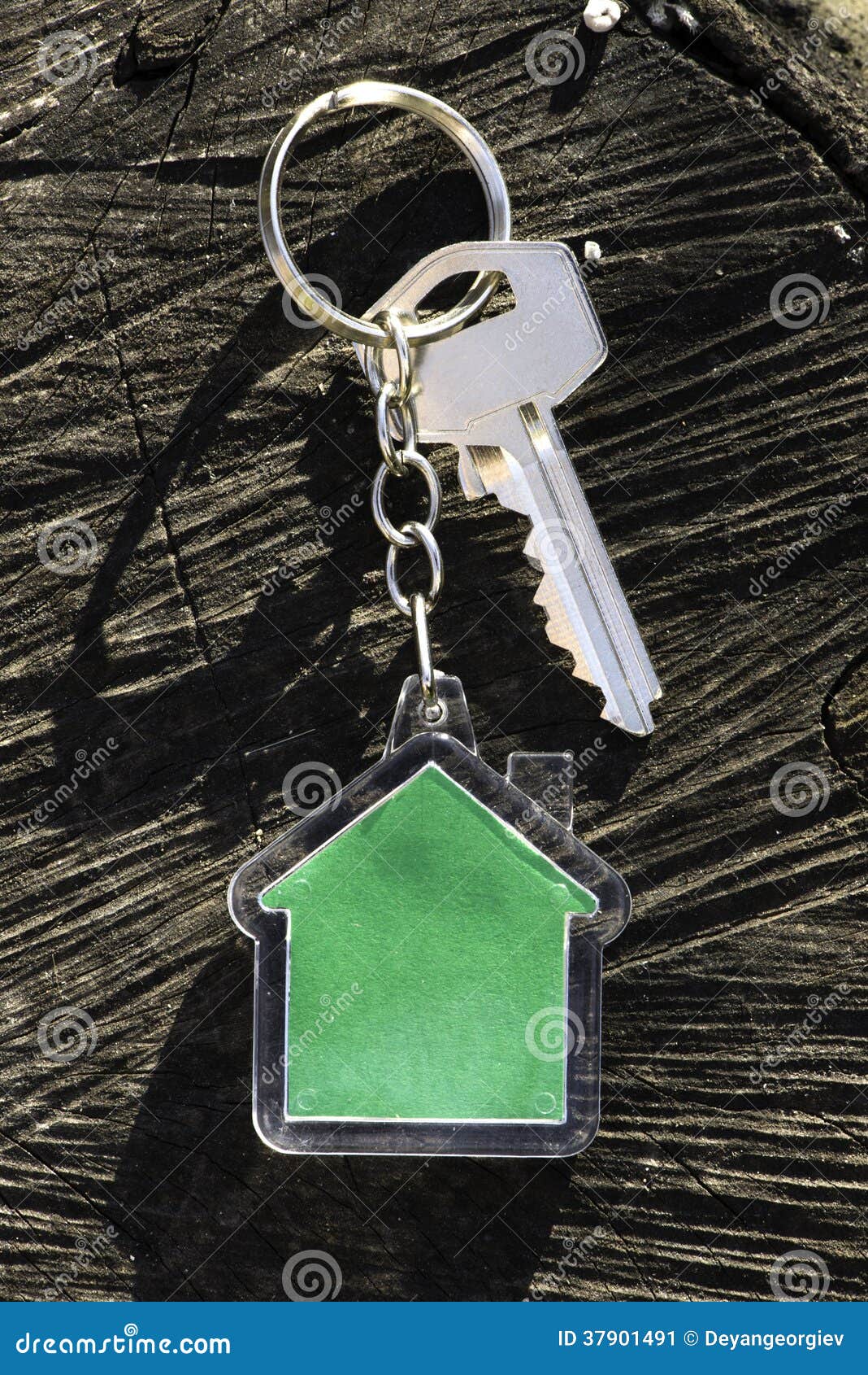 Keychain in a Shape of House Stock Image - Image of keyring, keys: 37901491