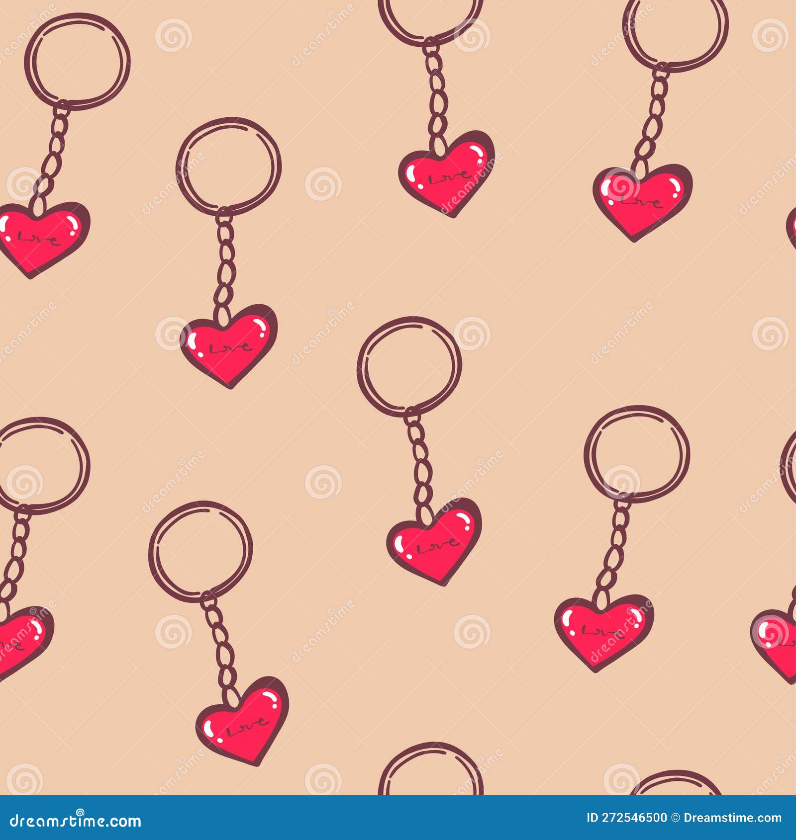 Keychain Vector Cartoon Seamless Pattern Background for Wallpaper ...