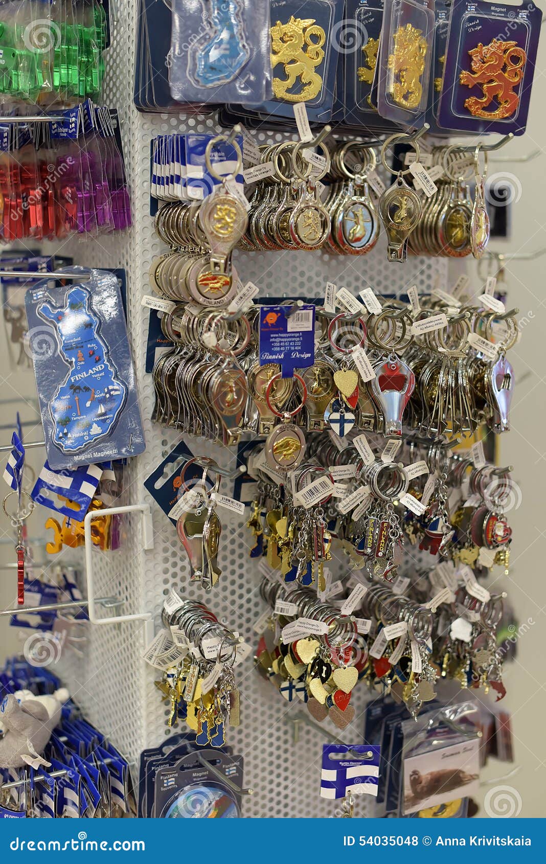 Keychains and magnets editorial stock photo. Image of dollars - 54035048