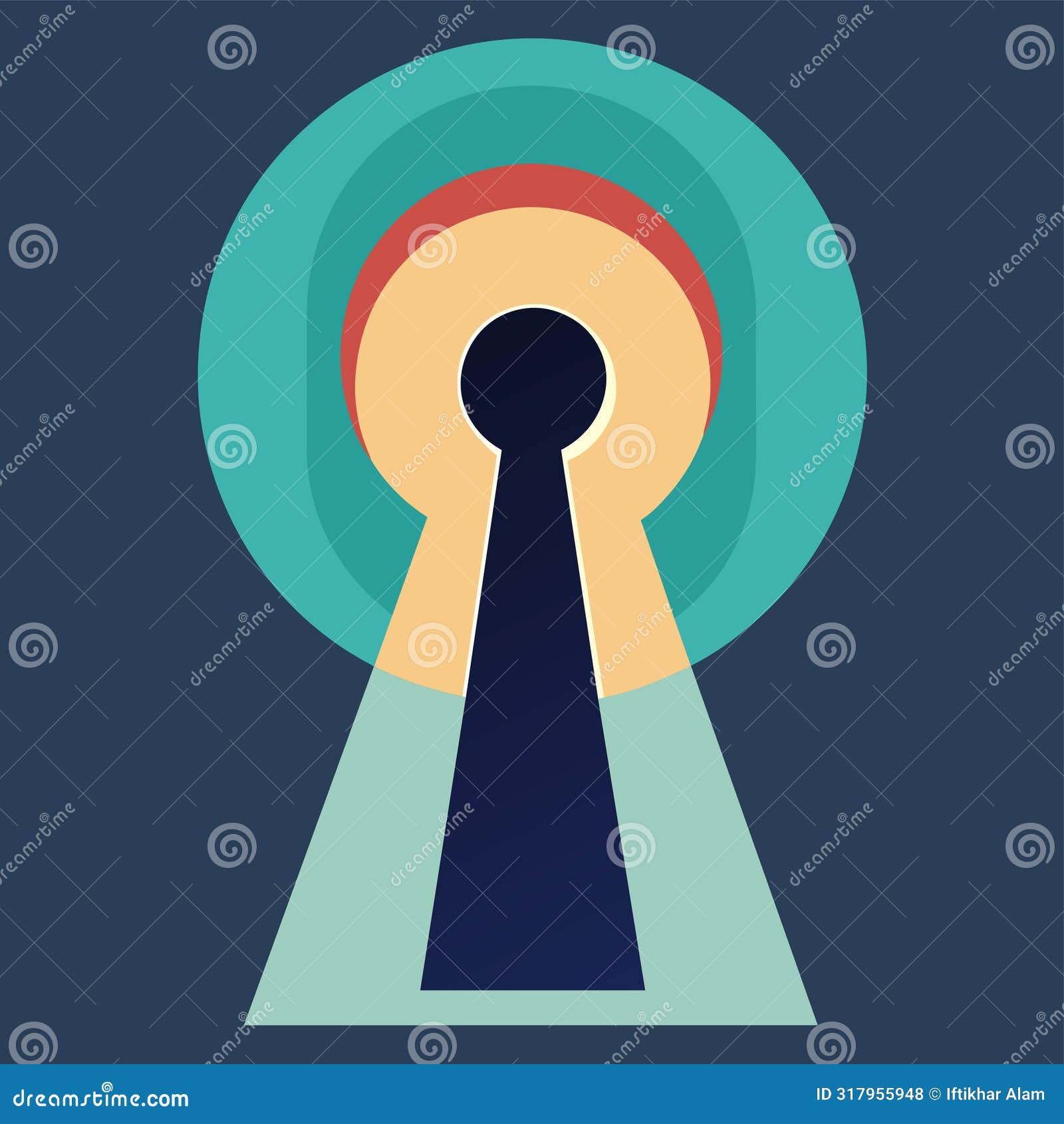 A Keyhole with a Beam of Light Shining through it, Creating a Glowing ...