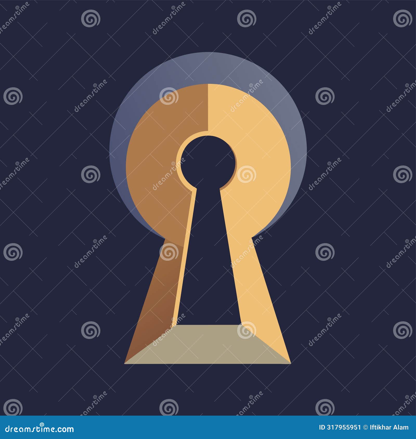 A Keyhole is Centered on a Dark Blue Background, Creating a Striking ...