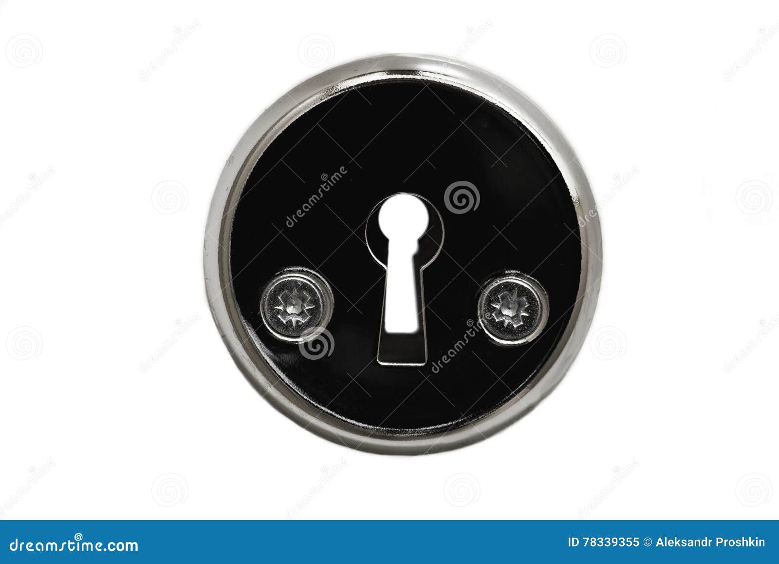 Keyhole Close-up on a White Background Stock Image - Image of access ...