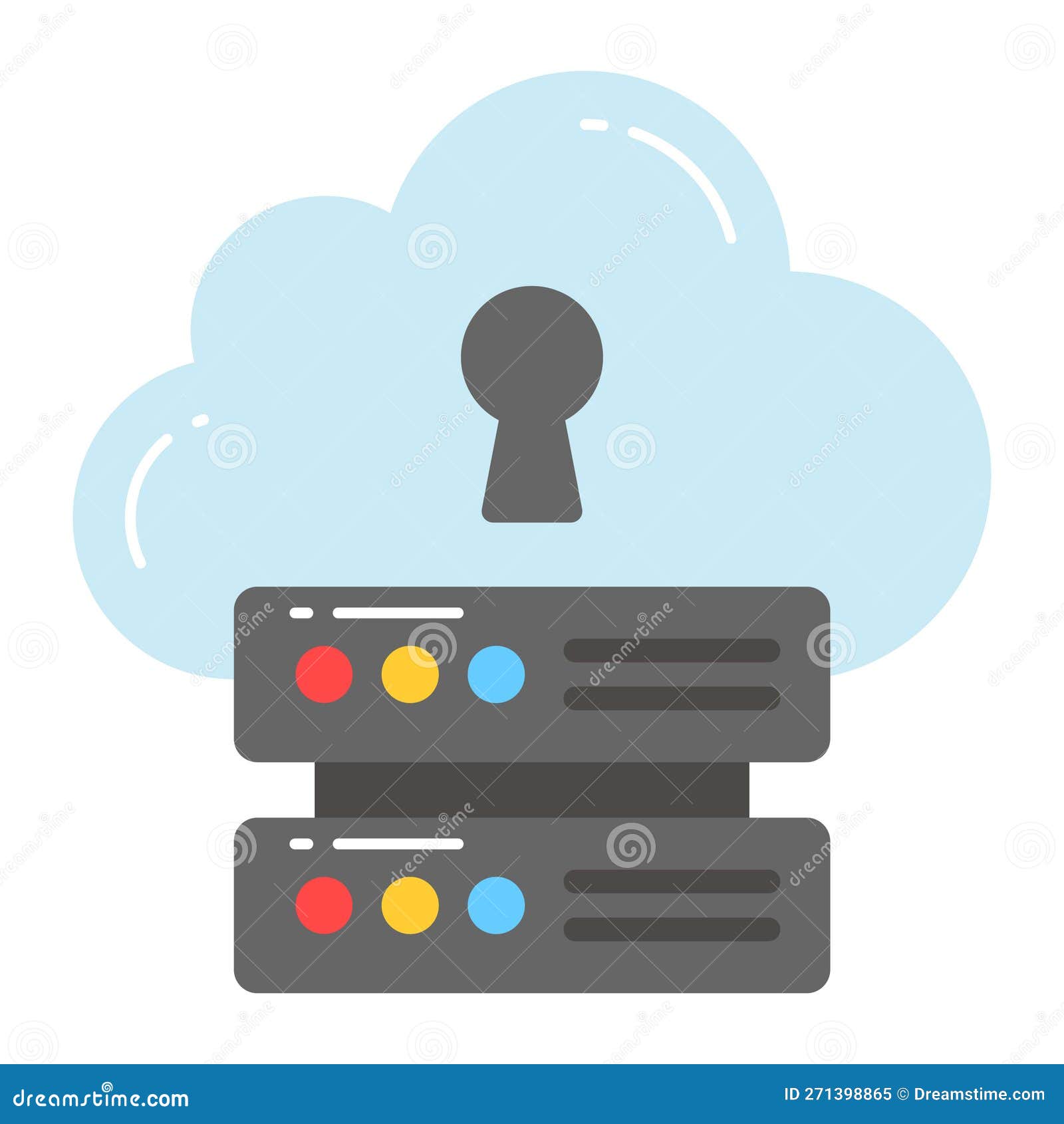 Keyhole on Cloud with Data Server Denoting Vector of Secure Data Backup ...
