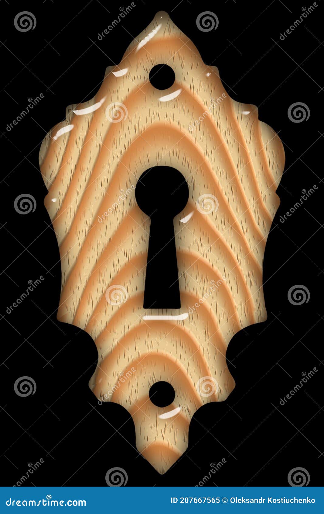 The Keyhole, Decorative Design Element, Imitation of Natural Wood ...