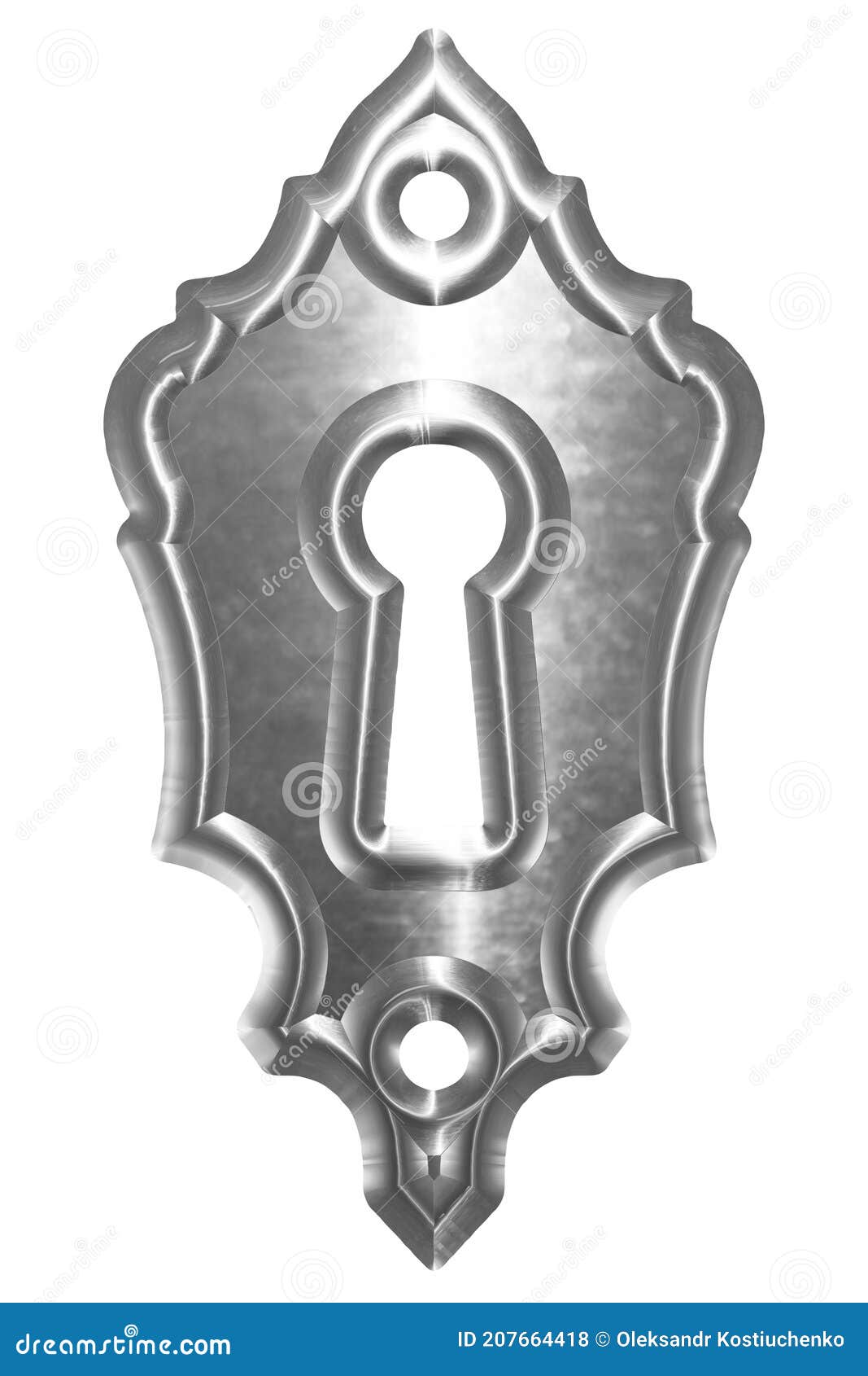 The Keyhole, Decorative Design Element, Metal Surface Imitation ...