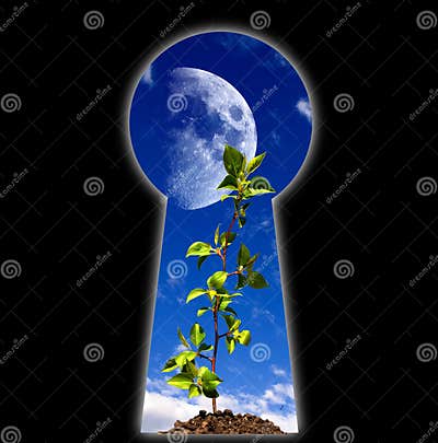 Keyhole - the door stock illustration. Illustration of dream - 14372596