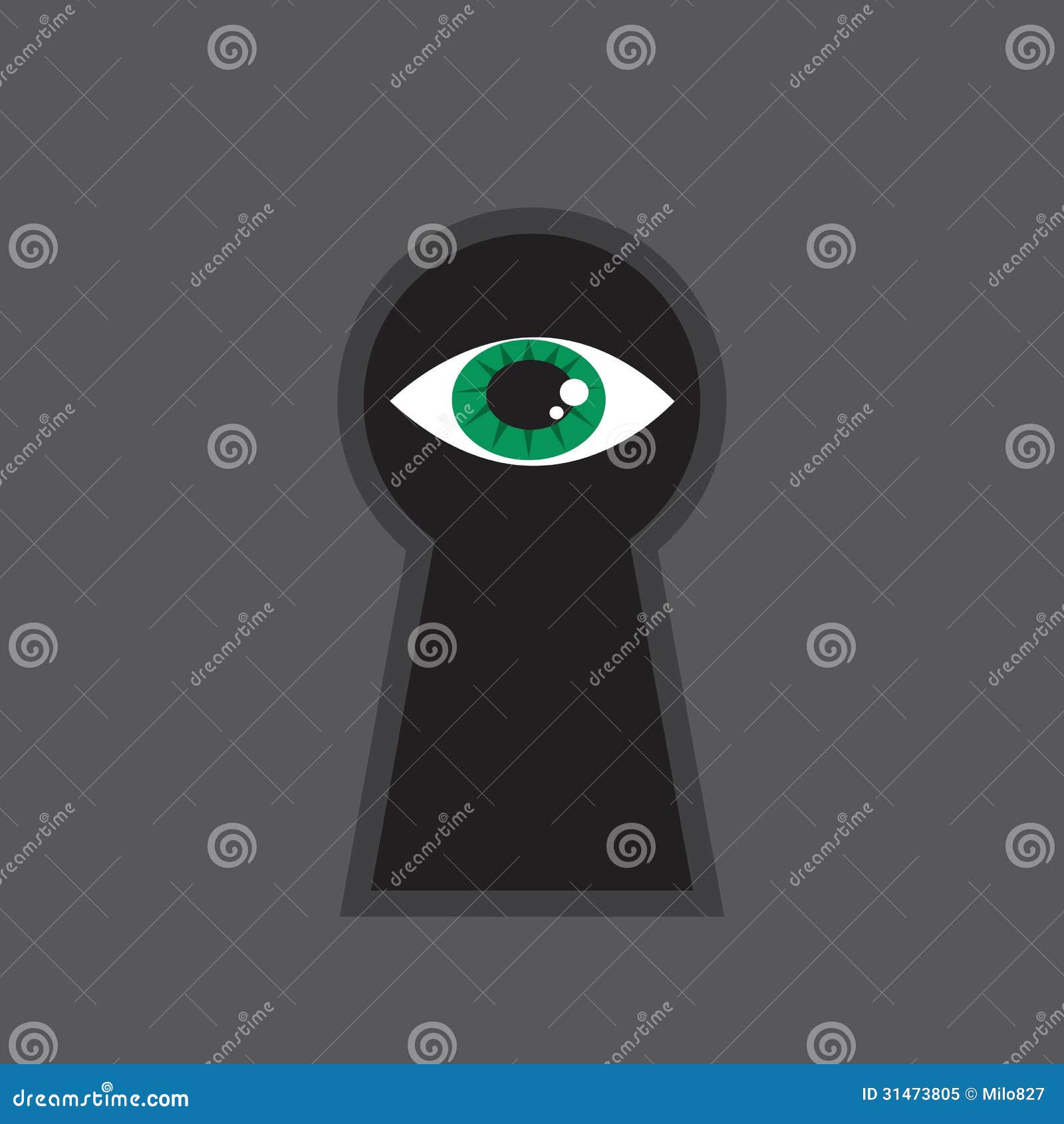 Keyhole Eye stock vector. Illustration of home, access - 31473805