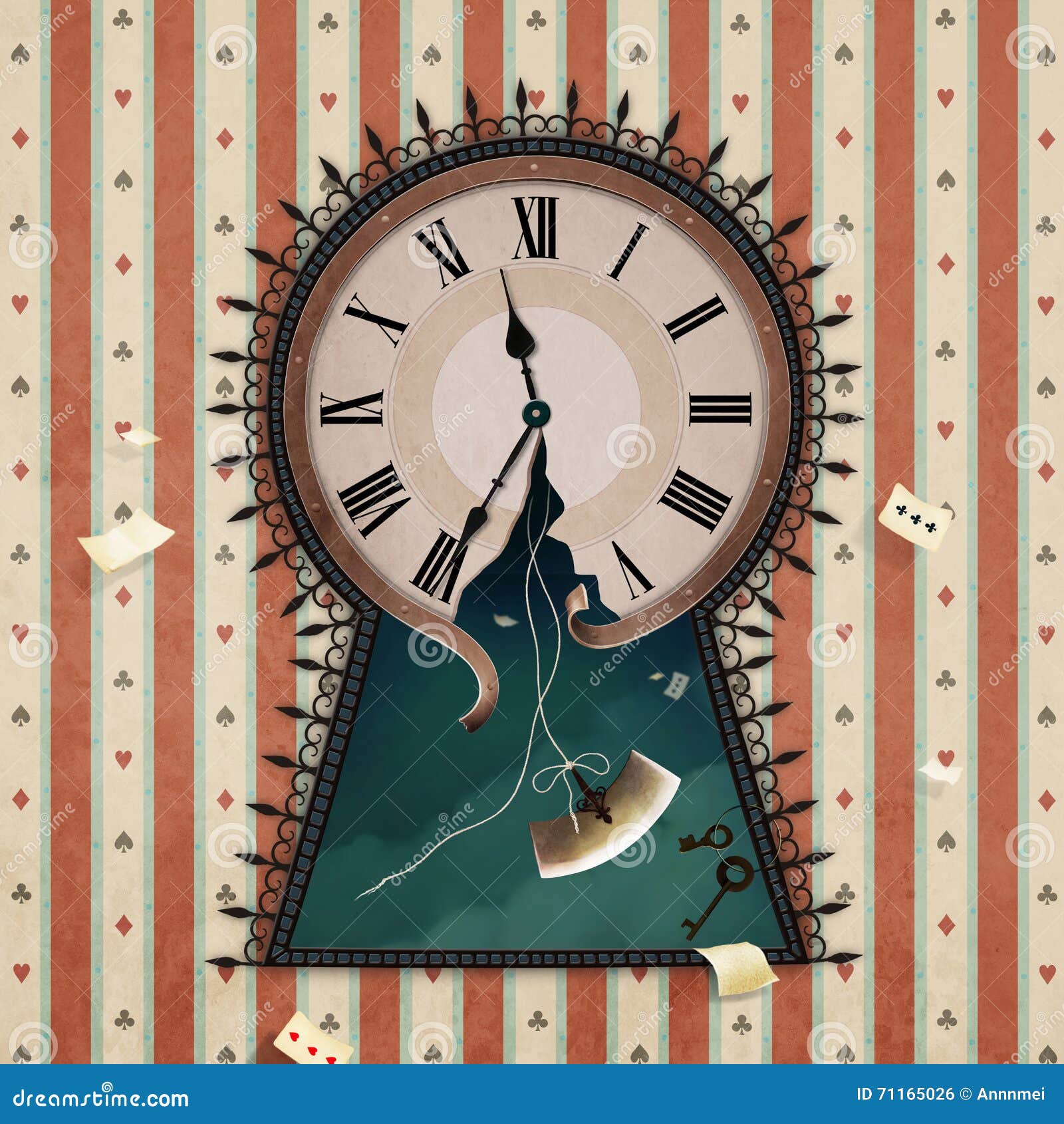 Alice In Wonderland Keyhole Wallpaper