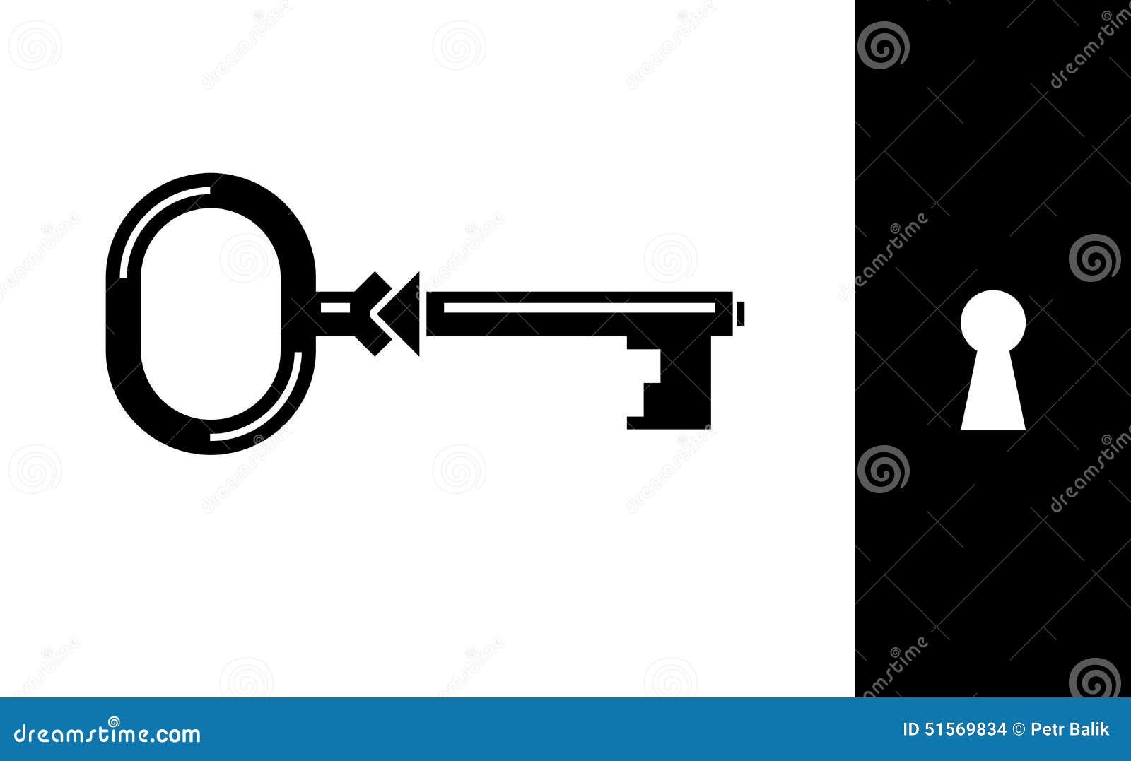 Keyhole and fitting key stock illustration. Illustration of background ...