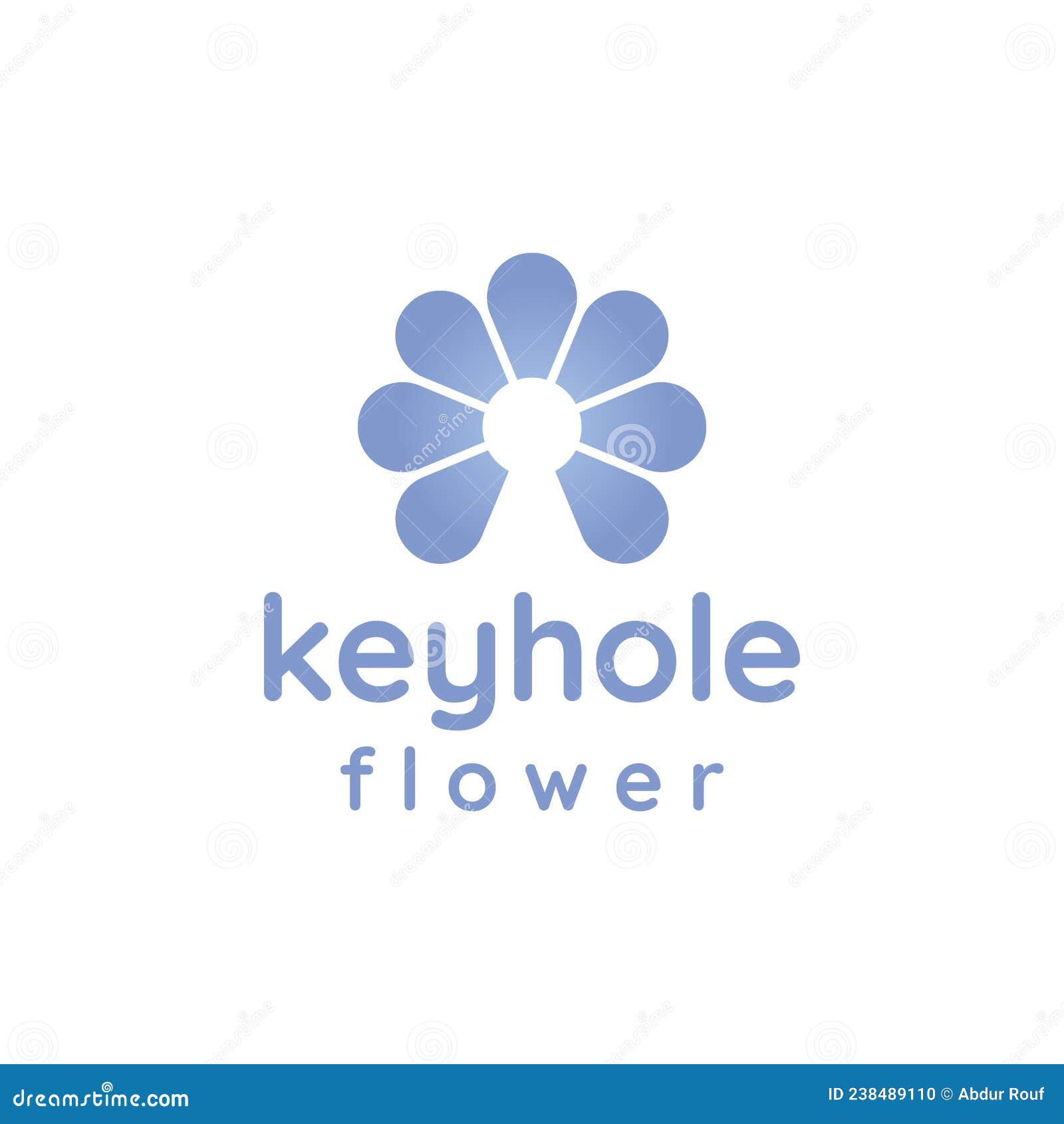Keyhole Flower Vector Logo Design Stock Vector - Illustration of ...
