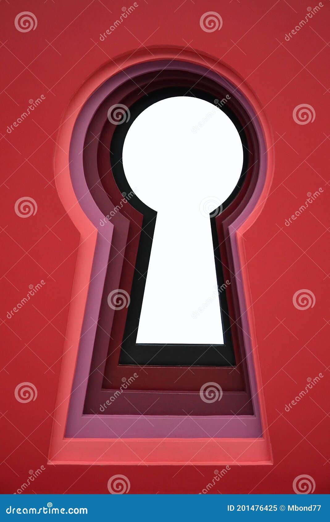 Keyhole, a Hole for a Key. Keyhole with Shadow, Red Background, Stylish ...