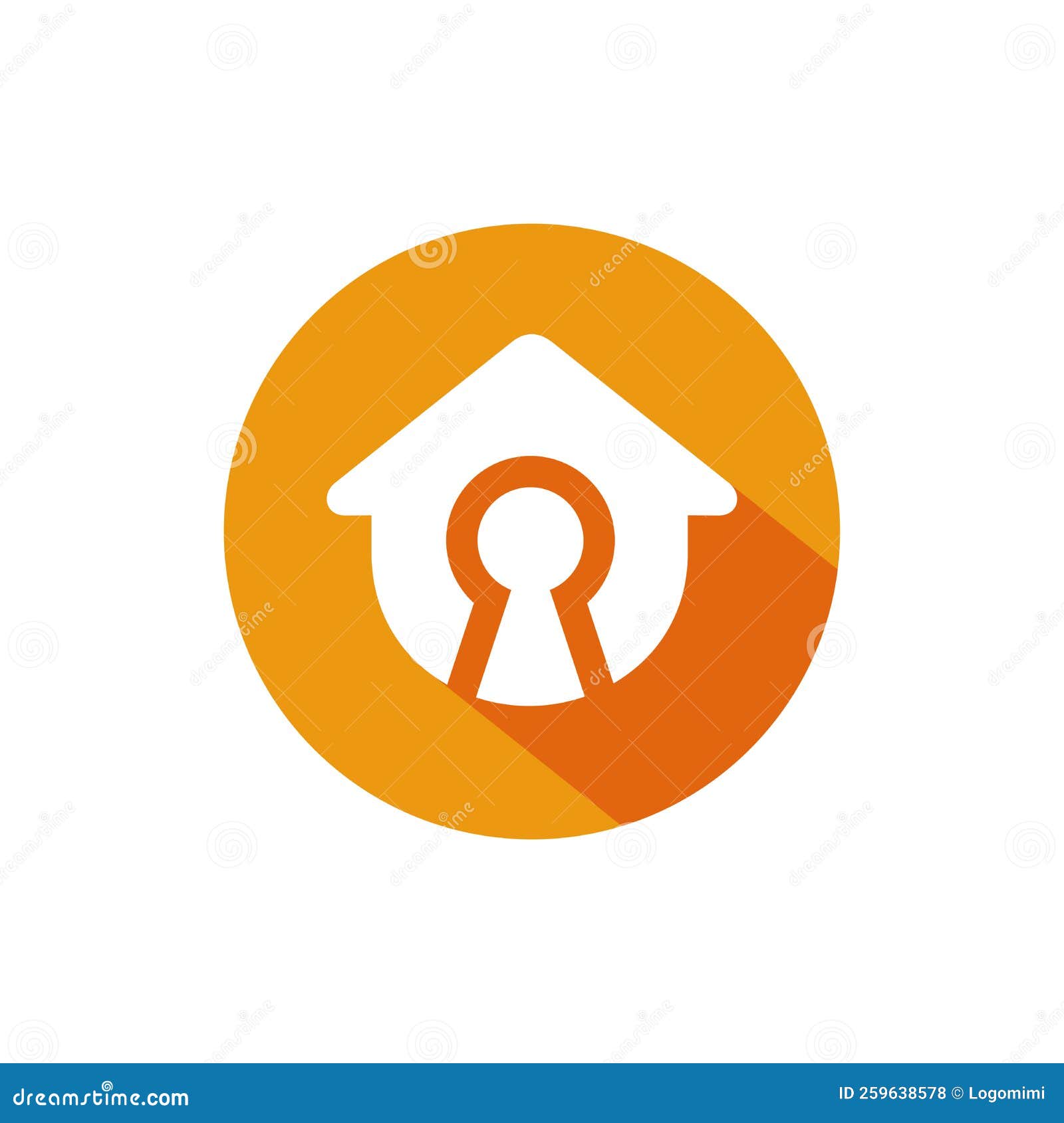 Keyhole and House Logo Icon Design, Home Secure Logo Vector Stock ...