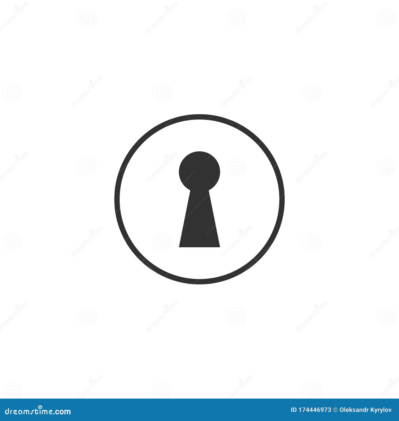Keyhole Icon in Circle. Stock Vector Illustration Isolated on White ...