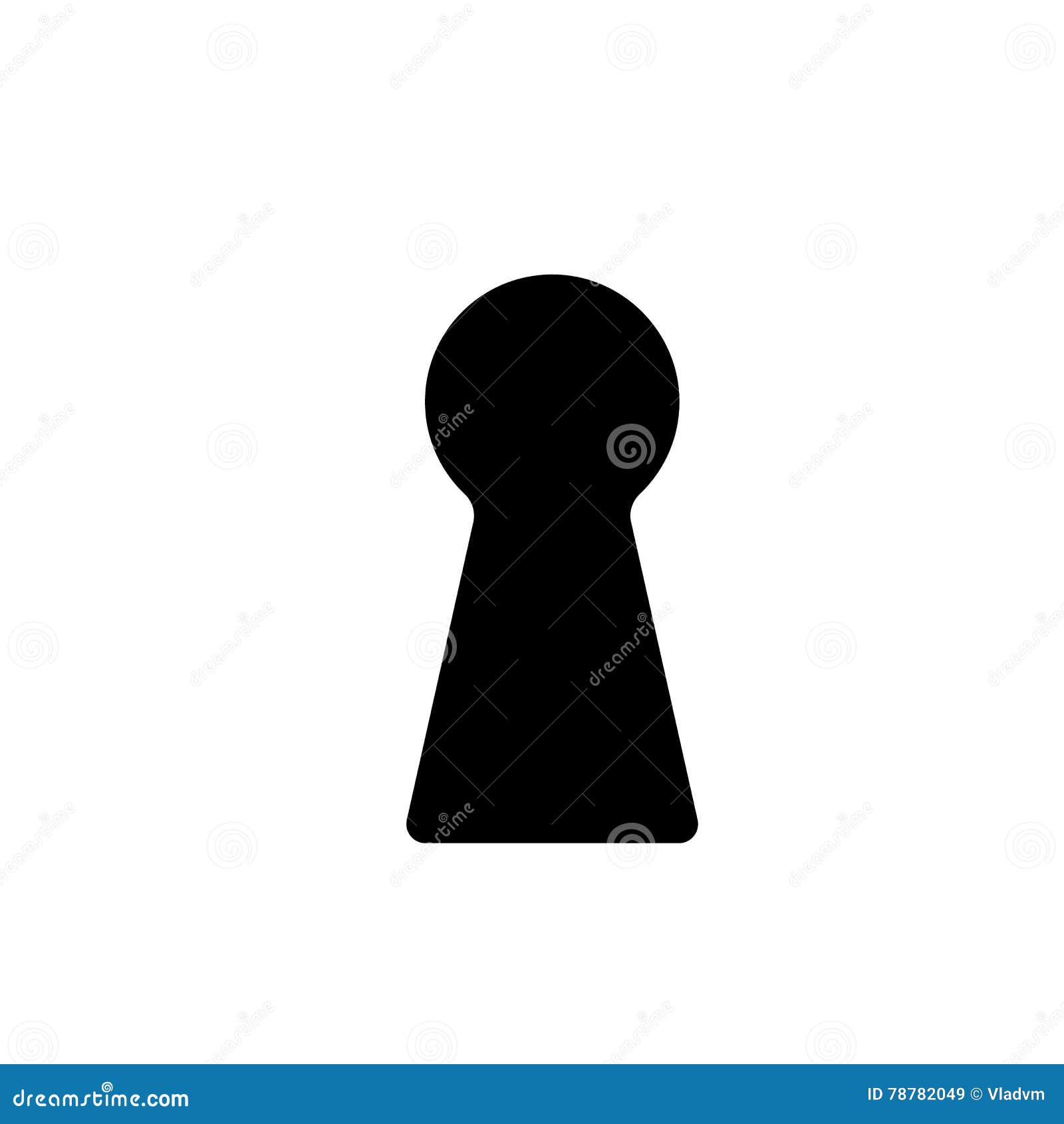 The Keyhole Icon. Lock Symbol Stock Vector - Illustration of door, gate ...