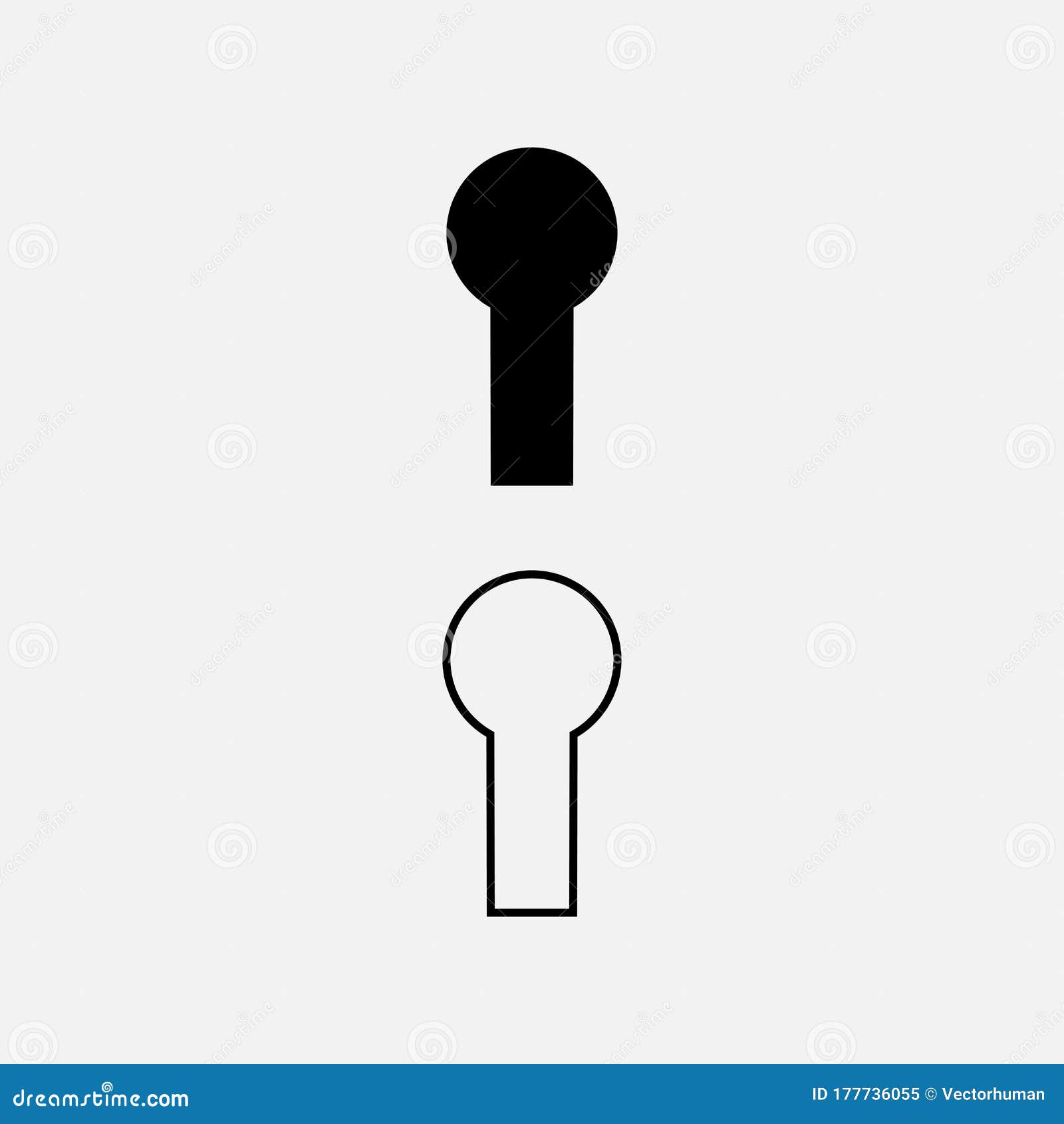 Keyhole icon vector art stock vector. Illustration of flat - 177736055
