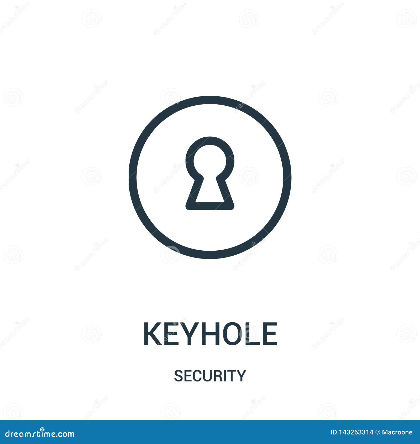 Keyhole Icon Vector from Security Collection. Thin Line Keyhole Outline ...