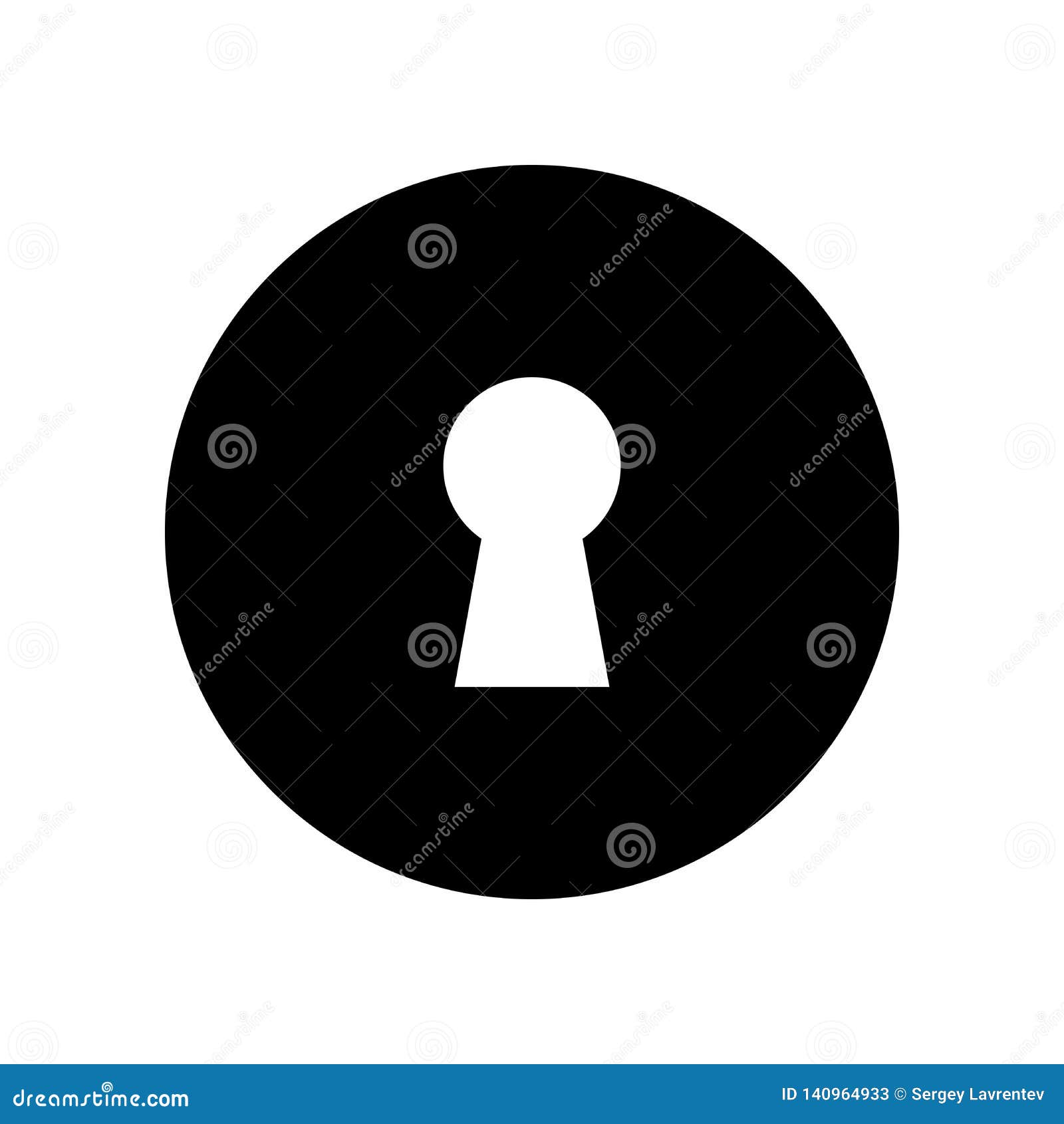 Keyhole Icon on White Background Stock Illustration - Illustration of ...