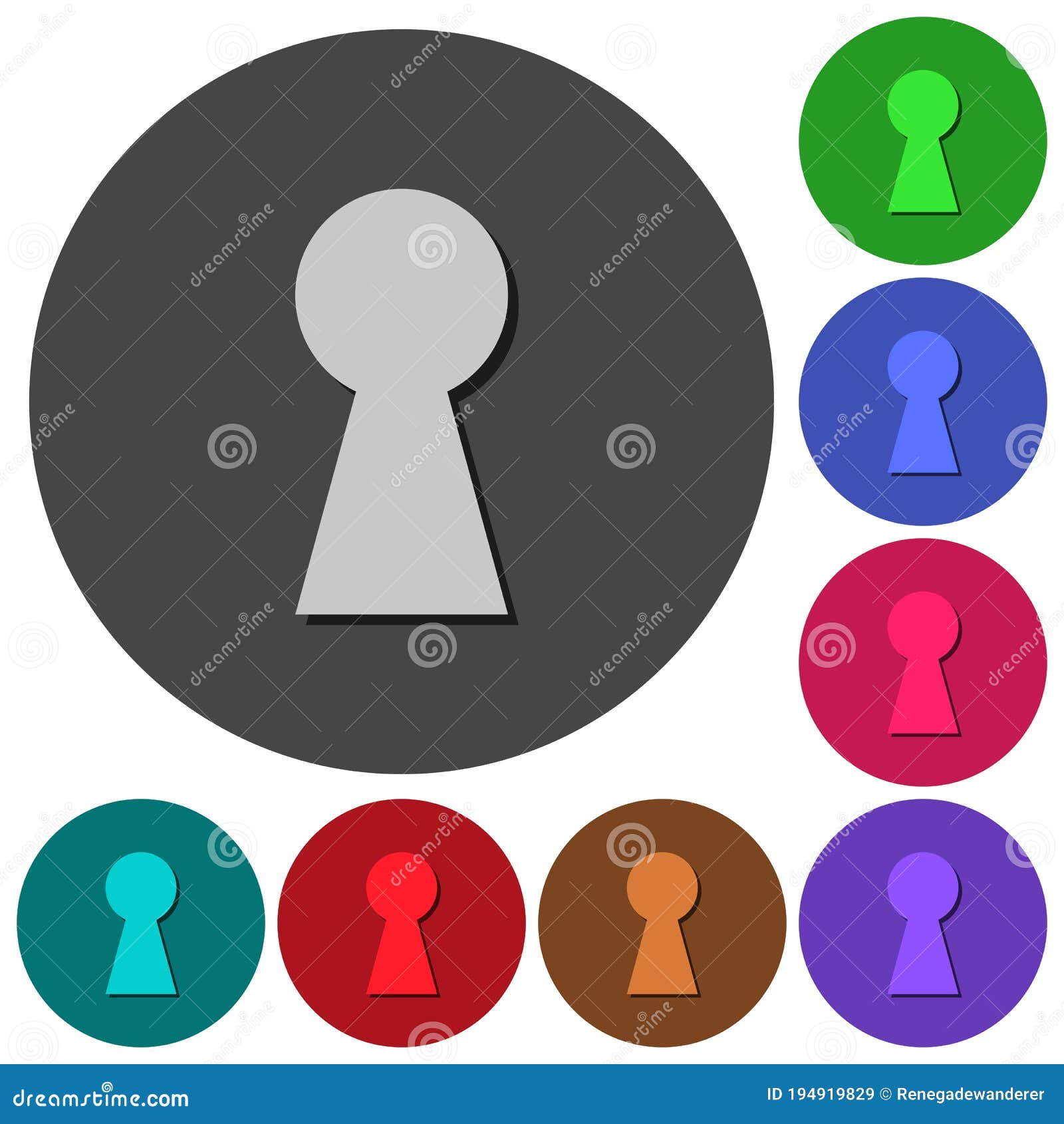 Keyhole Icons. Lock Icon. Keyhole Vector Icons Isolated On White ...