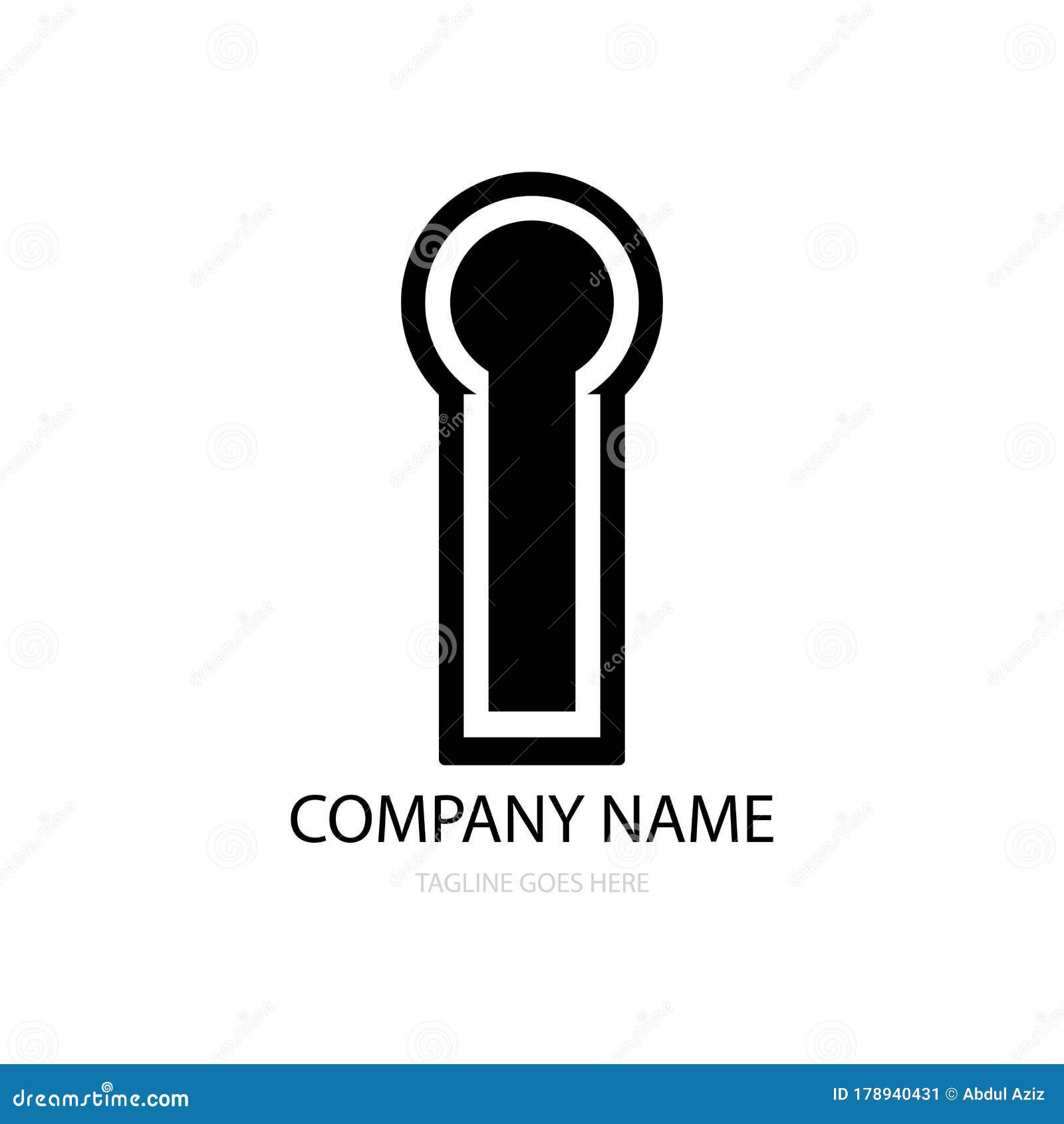 Keyhole Illustration Logo Vector Stock Vector - Illustration of privacy ...